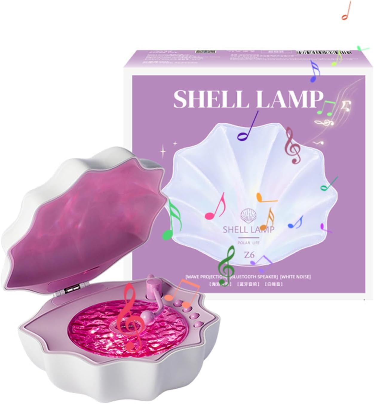 Moana Bluetooth Shell Speaker, Moana Light up Shell Speaker Waterproof ...