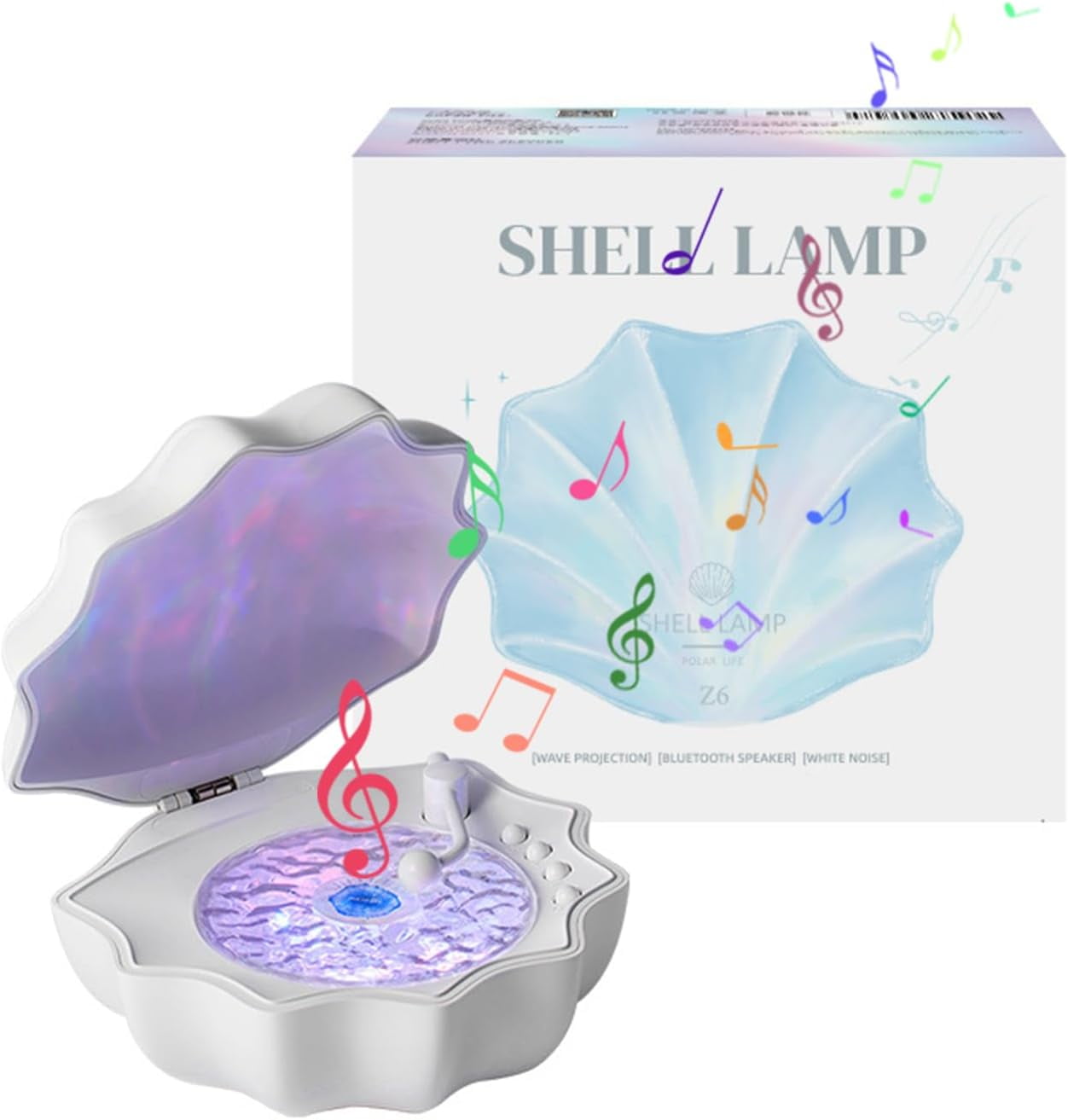 Moana Bluetooth Shell Speaker, Moana Light up Shell Speaker Waterproof ...