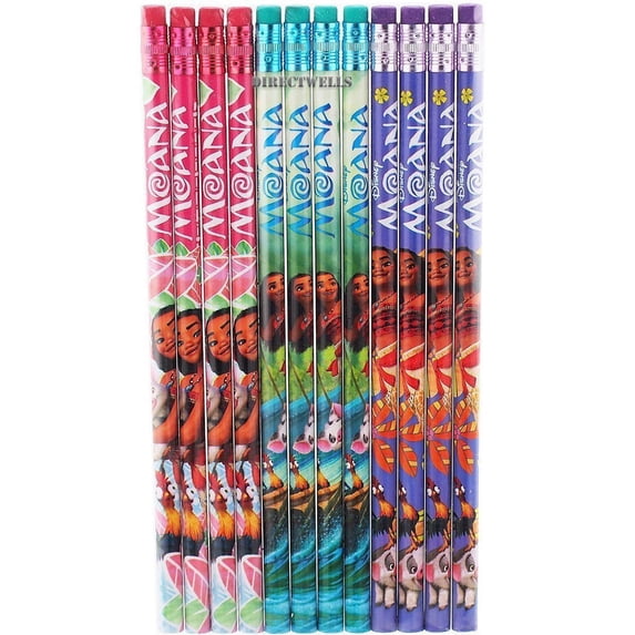 Moana Character Authentic Licensed 24 Wood Pencils Pack - Walmart.com