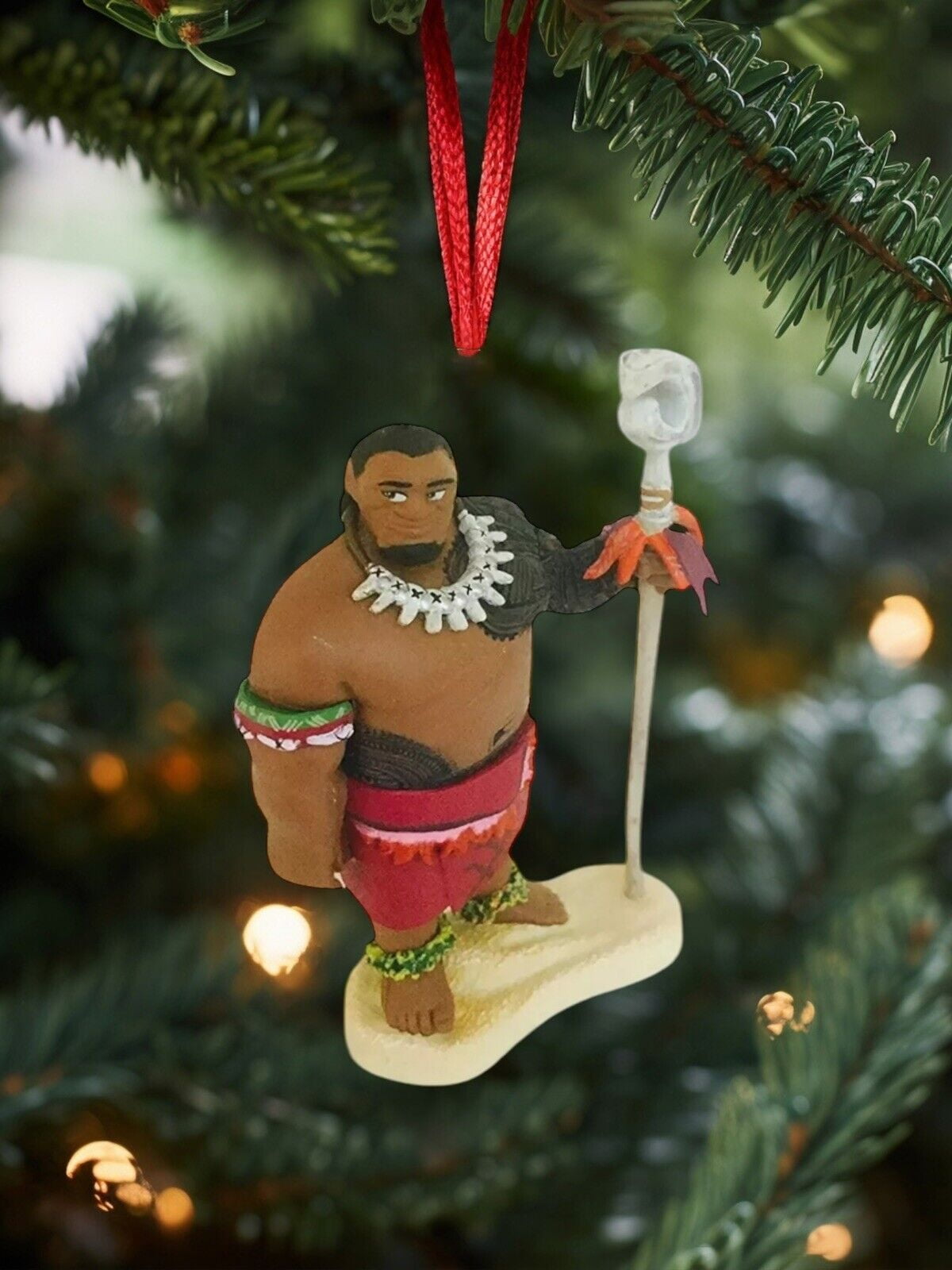 Moana Dad Father Chief Tui Ornament PVC Figure 4" Figurine Holiday ...
