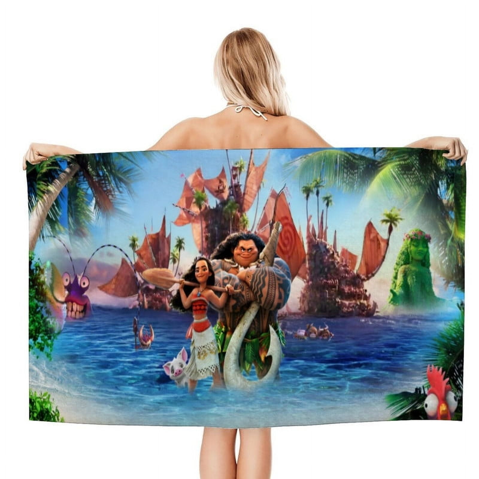 Moana Gifts Beach Towel for Women Girl Or Boys Birthday Inspired Fan ...