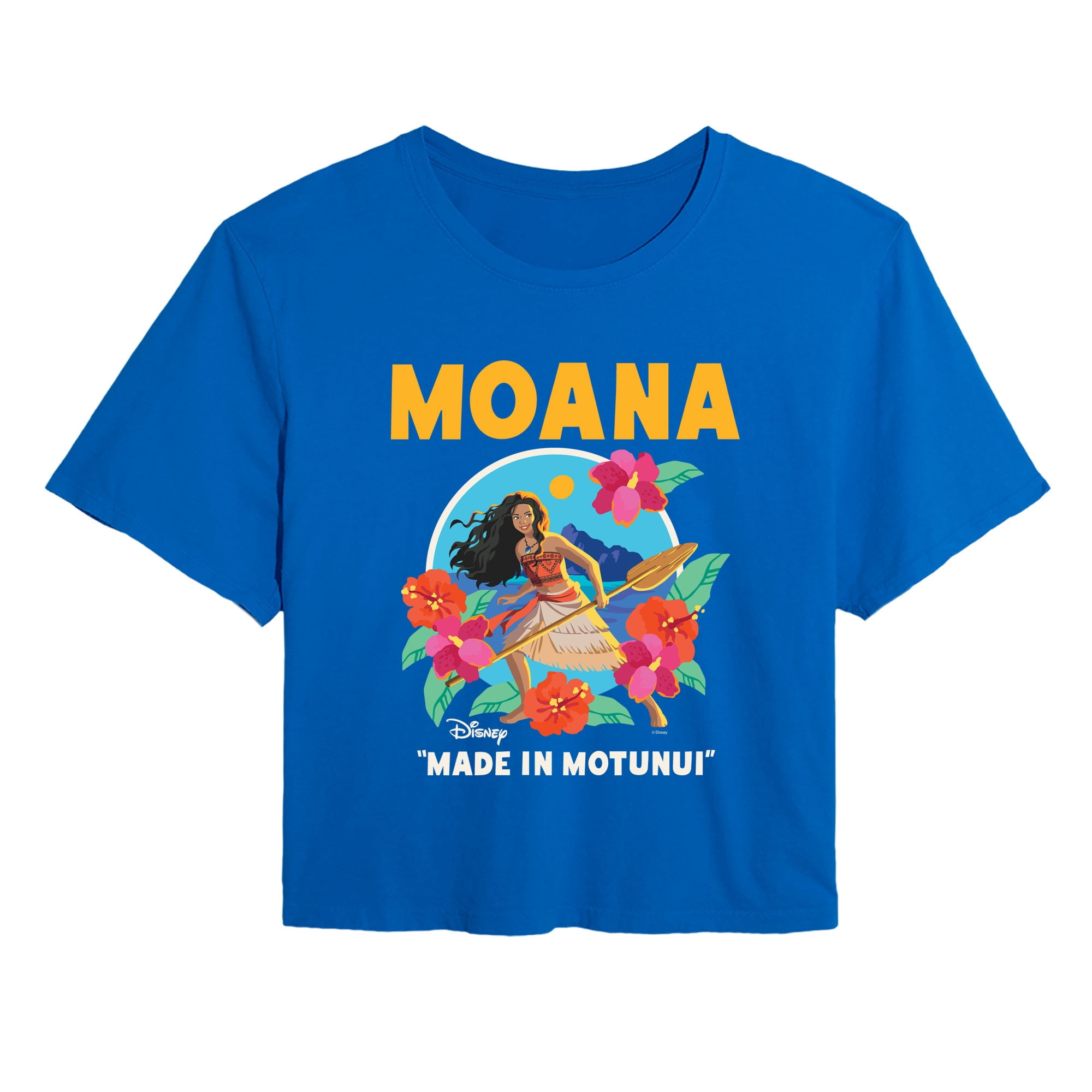 Moana Live Action - Made In Motunui - Juniors Cropped Graphic T-Shirt ...