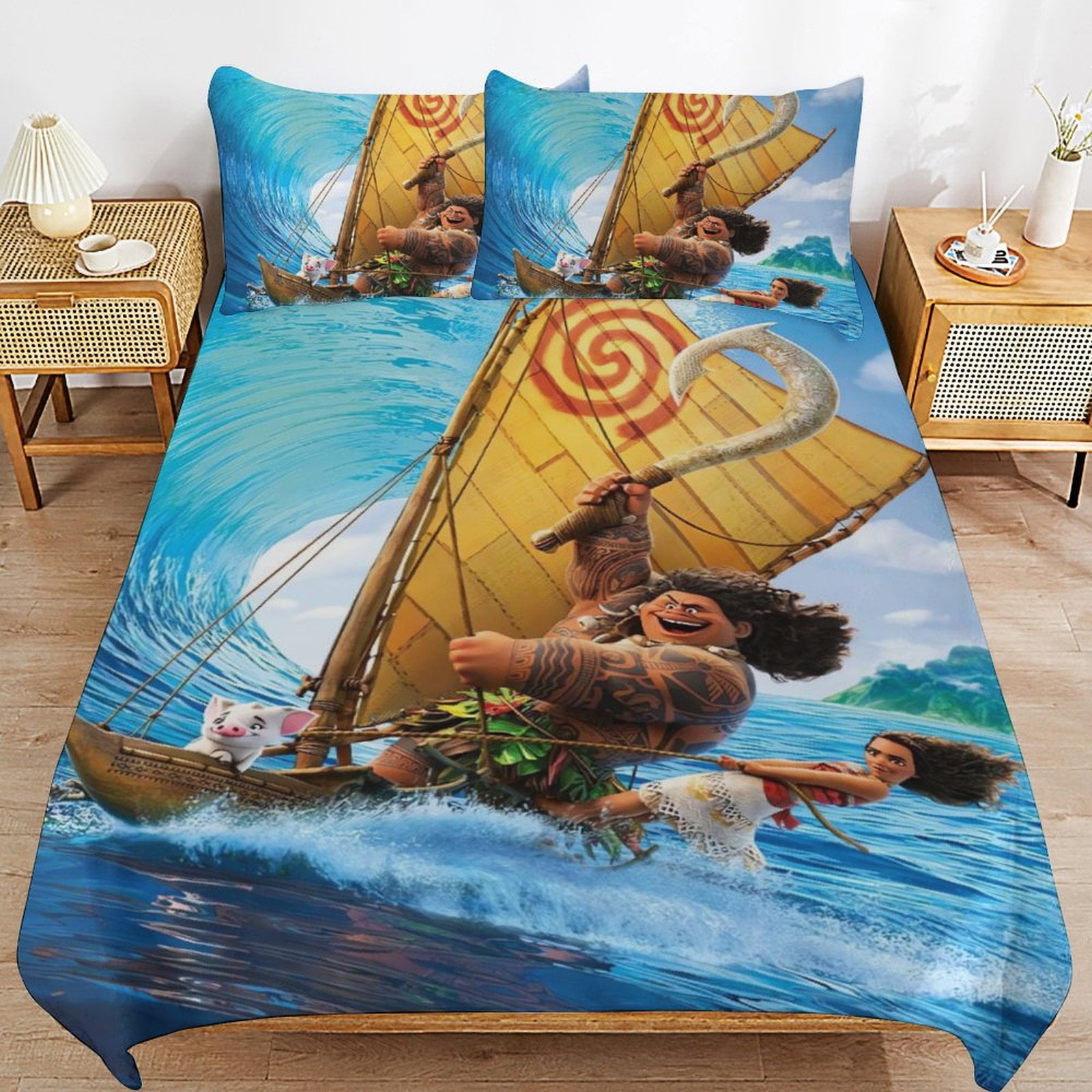 Moana Maui Bed Duvet Cover Microfiber Bedding Sets 3D Printed ...