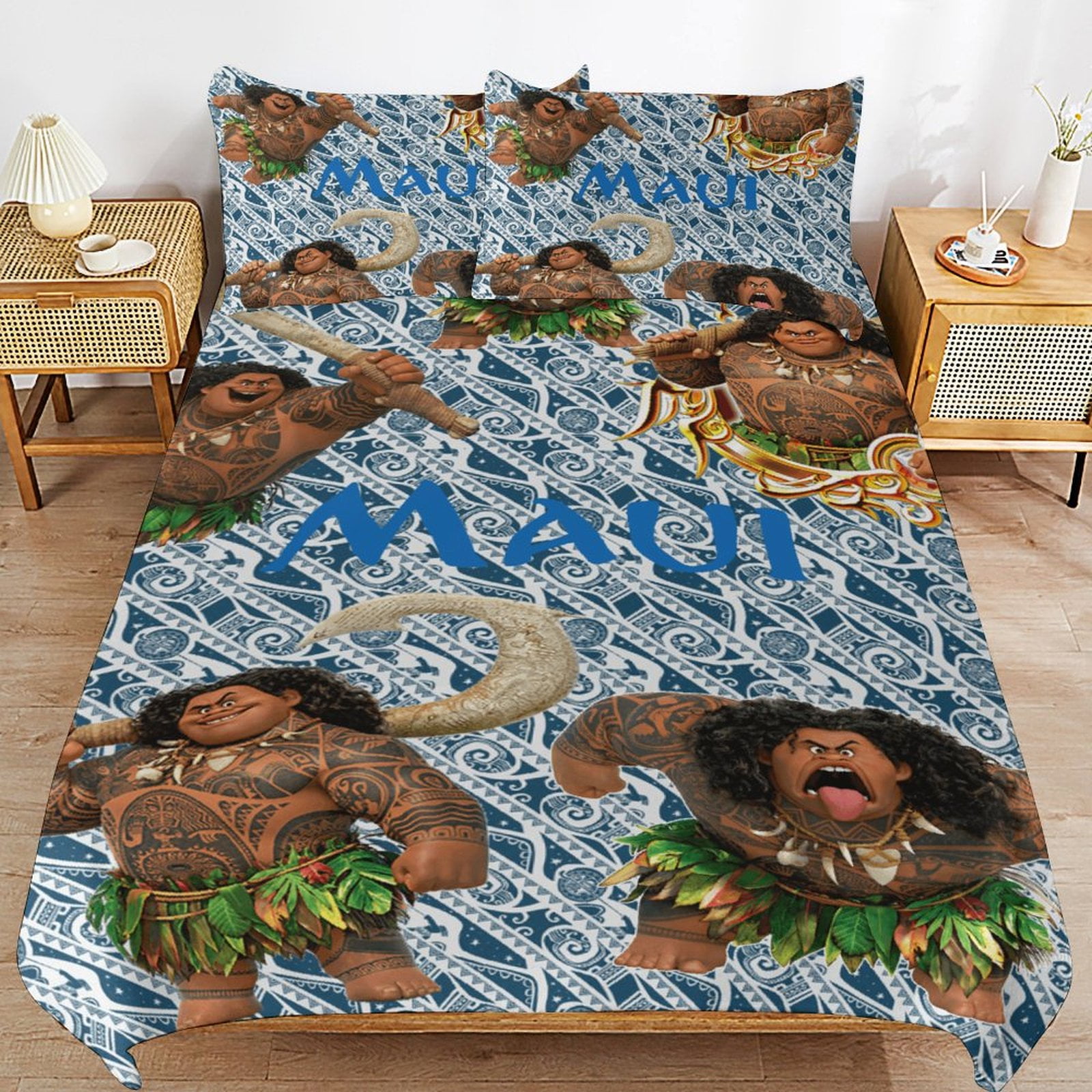 Moana Maui Bed Duvet Cover Microfiber Bedding Sets 3D Printed ...