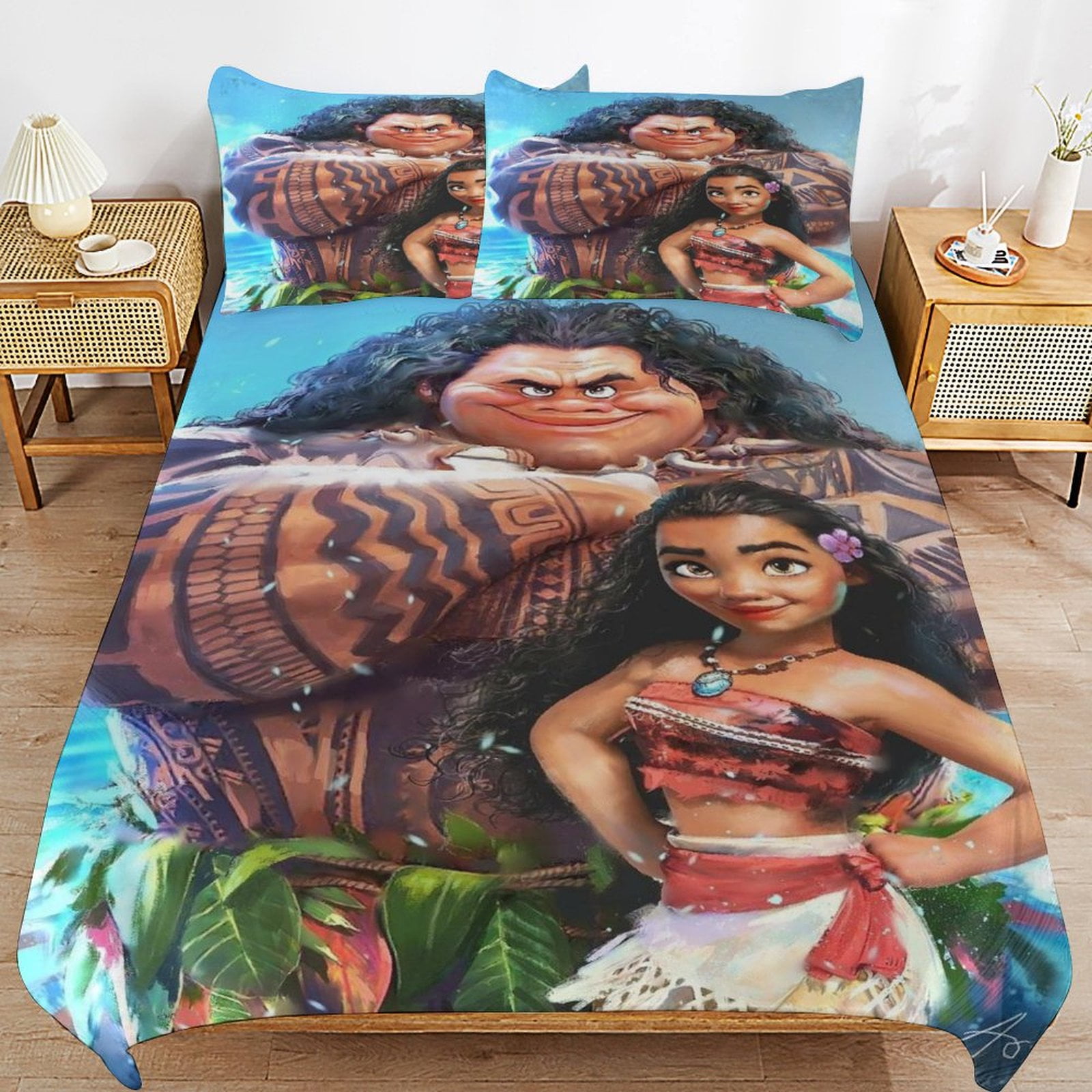 Moana Maui Bed Duvet Cover Microfiber Bedding Sets 3D Printed ...