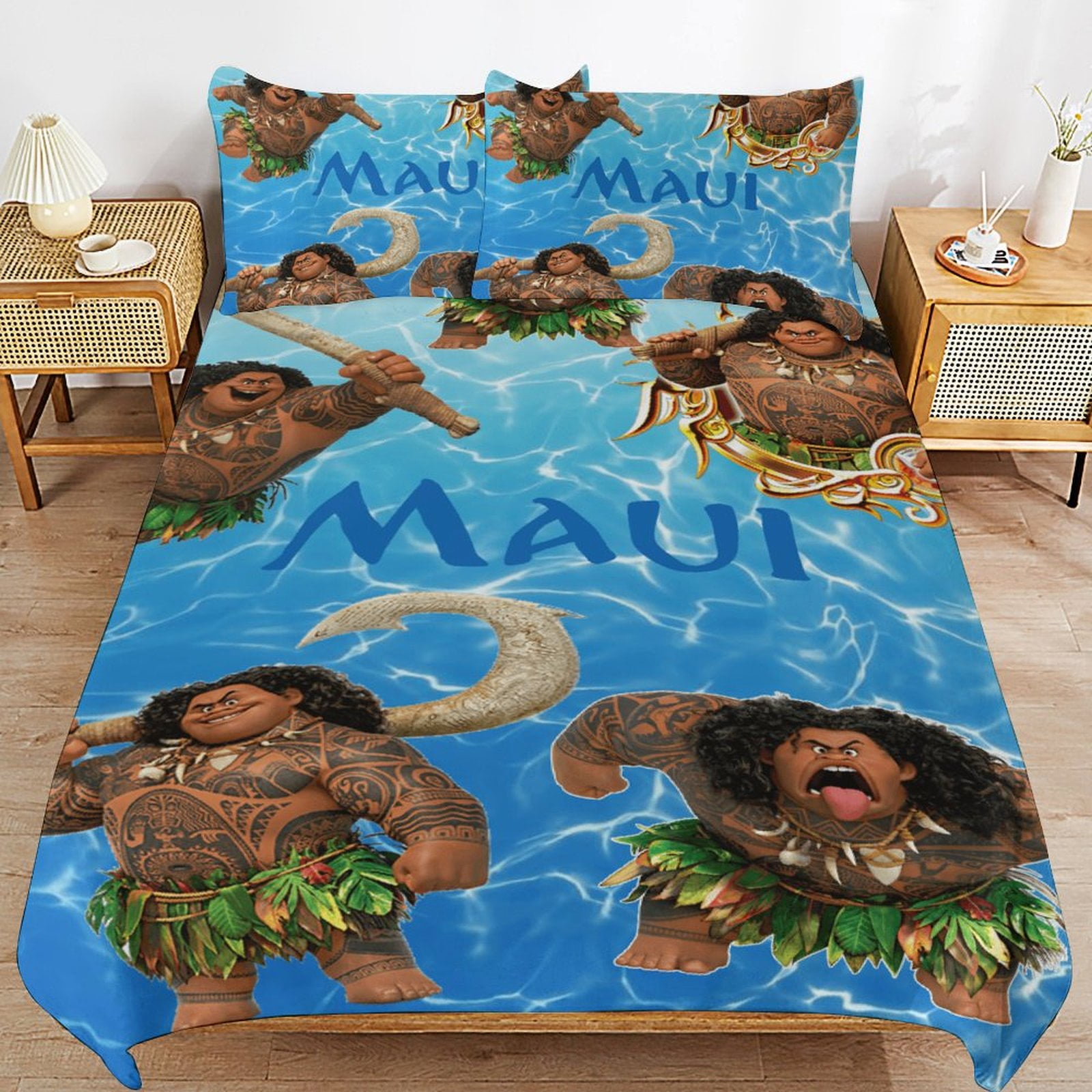 Moana Maui Bed Duvet Cover Microfiber Bedding Sets 3D Printed ...