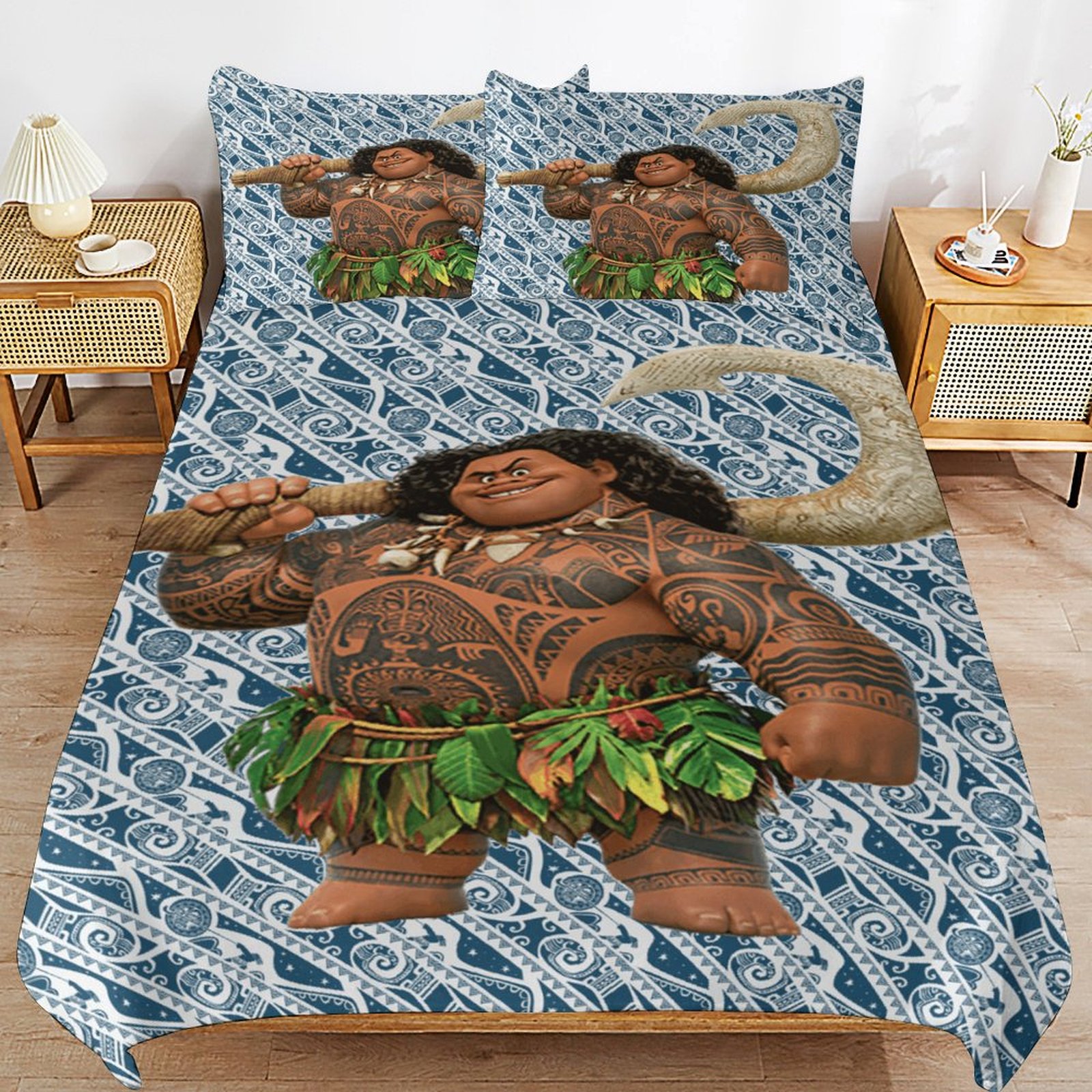 Moana Maui Bed Duvet Cover Microfiber Bedding Sets 3D Printed ...