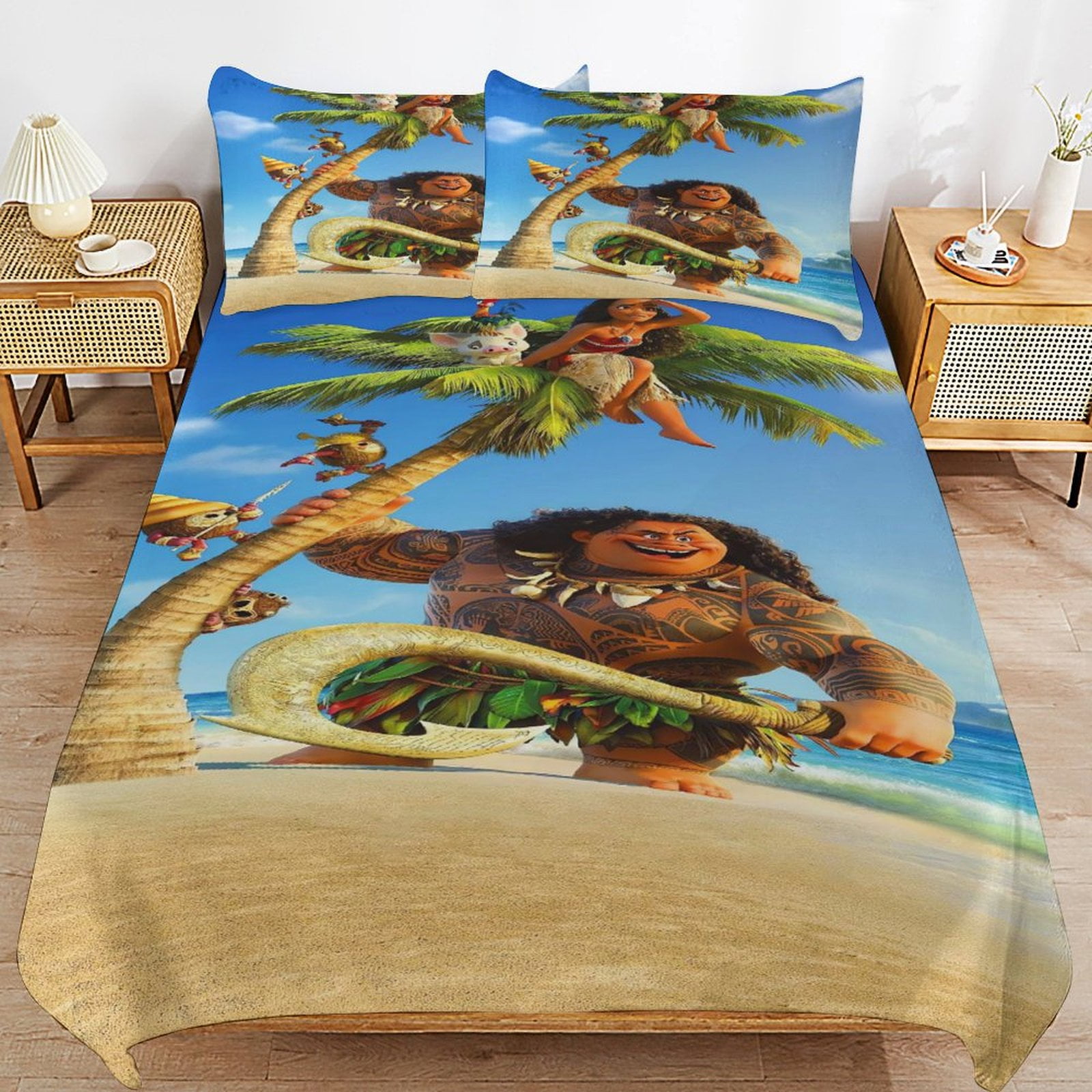 Moana Maui Bed Duvet Cover Microfiber Bedding Sets 3D Printed ...