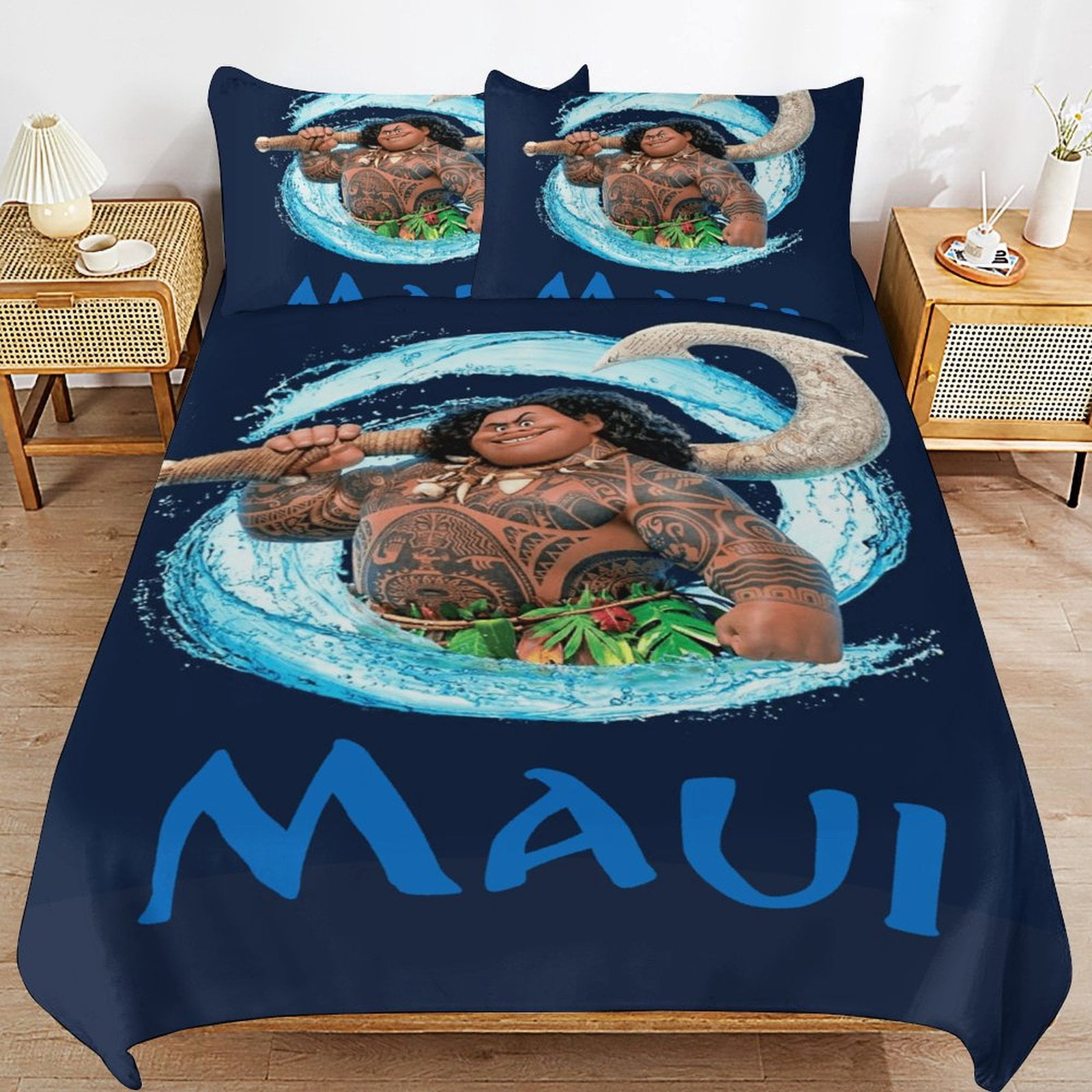 Moana Maui Bed Duvet Cover Microfiber Bedding Sets 3D Printed ...