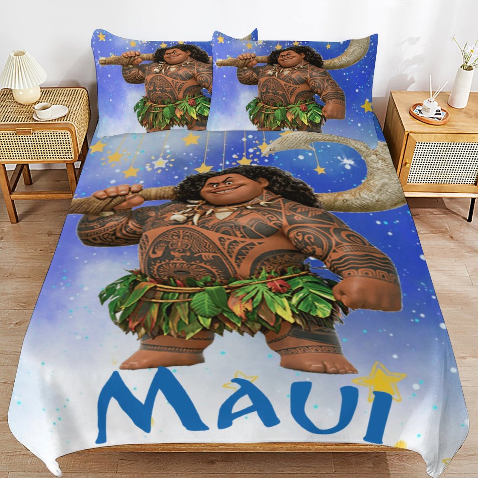 Moana Maui Bed Duvet Cover Microfiber Bedding Sets 3D Printed ...