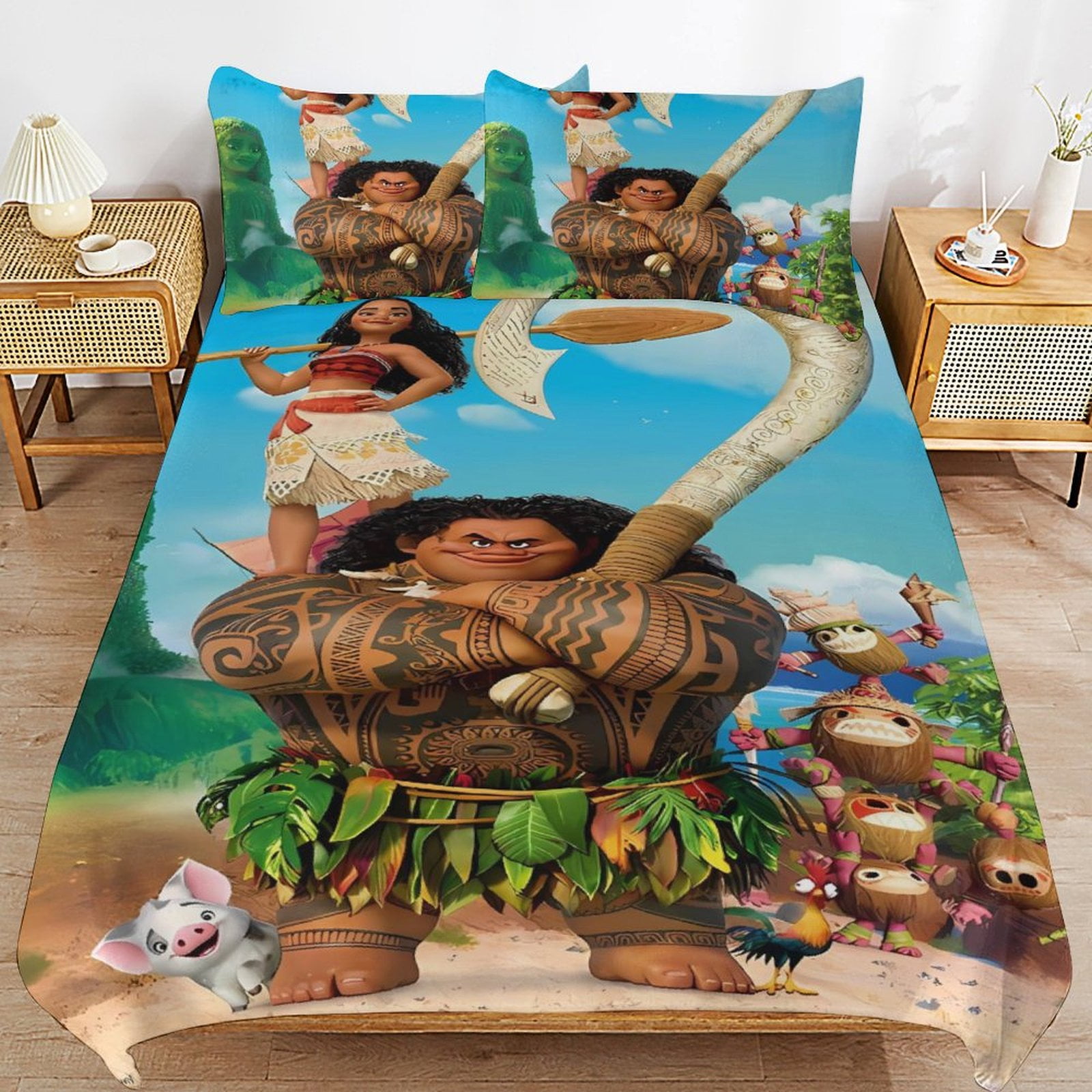 Moana Maui Bed Duvet Cover Microfiber Bedding Sets 3D Printed ...