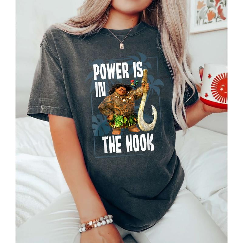 Moana Maui Power Is In The Hook, Moana Movie, Pua Hei Hei Tshirt, Moana ...