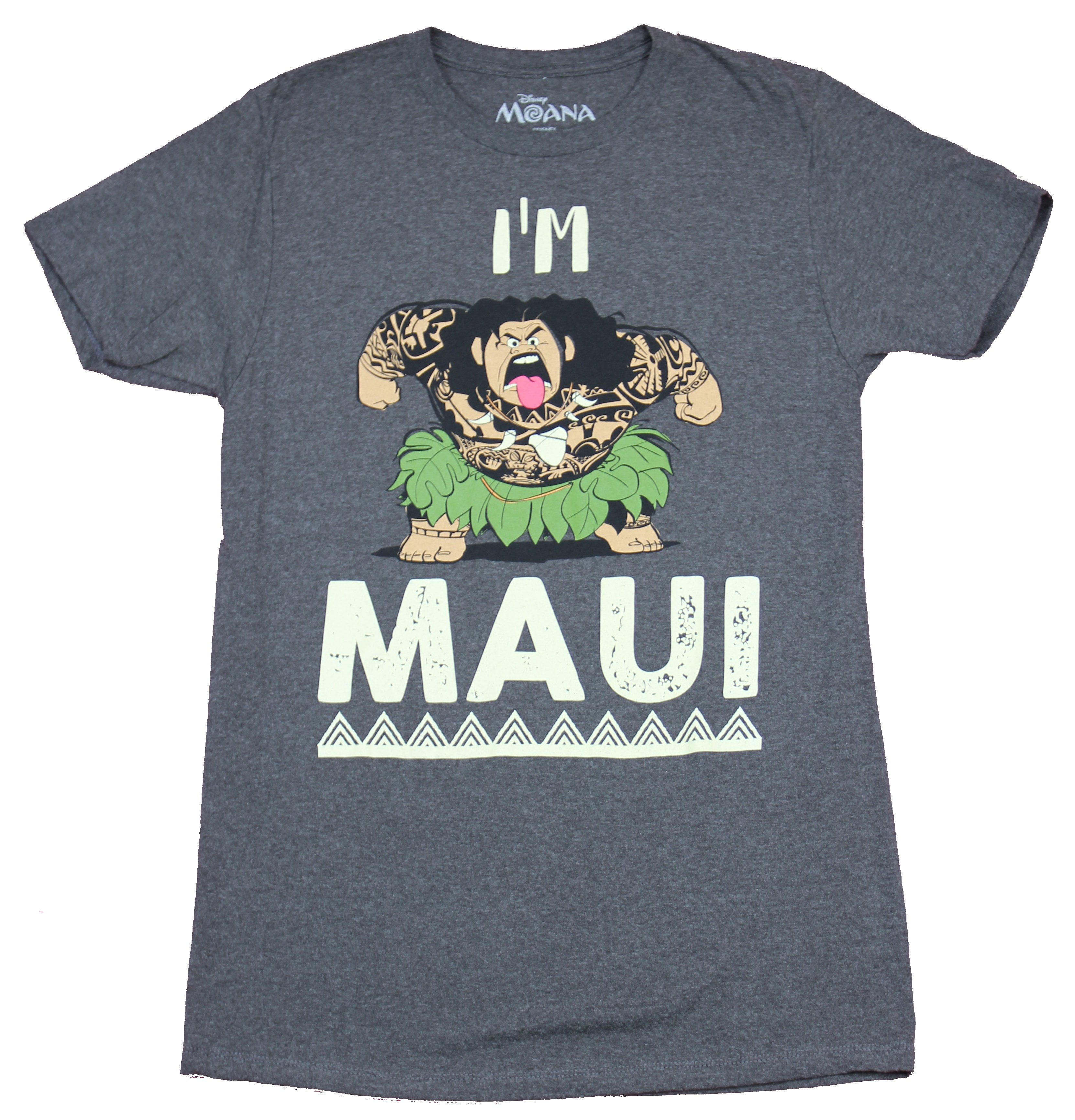 Moana Mens T-Shirt - I'm Maui! Mad Tongue Out Image (Medium) - Walmart.com