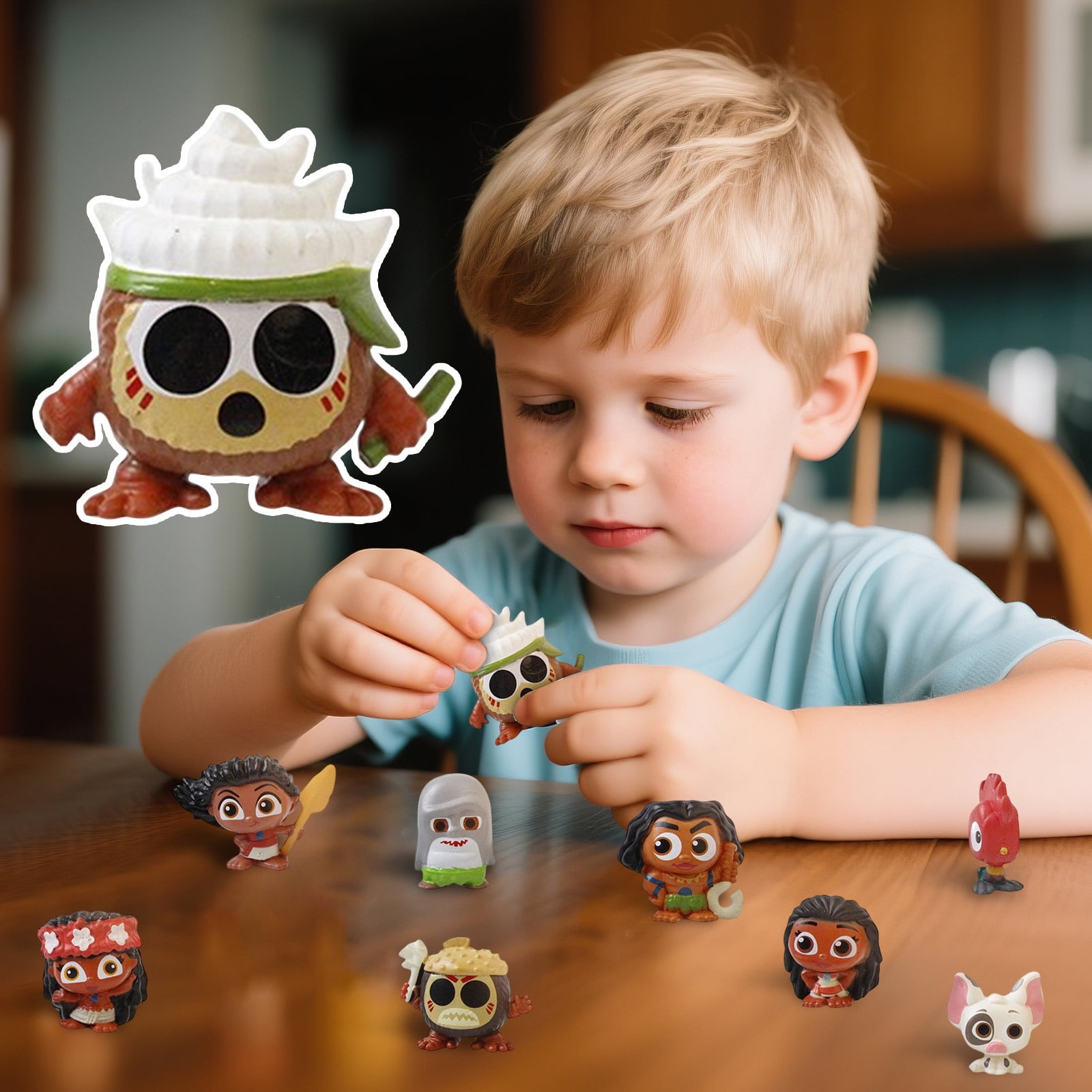 Moana Mini Figurine Set of 10, Creative Indoor Desk Model Ornament ...