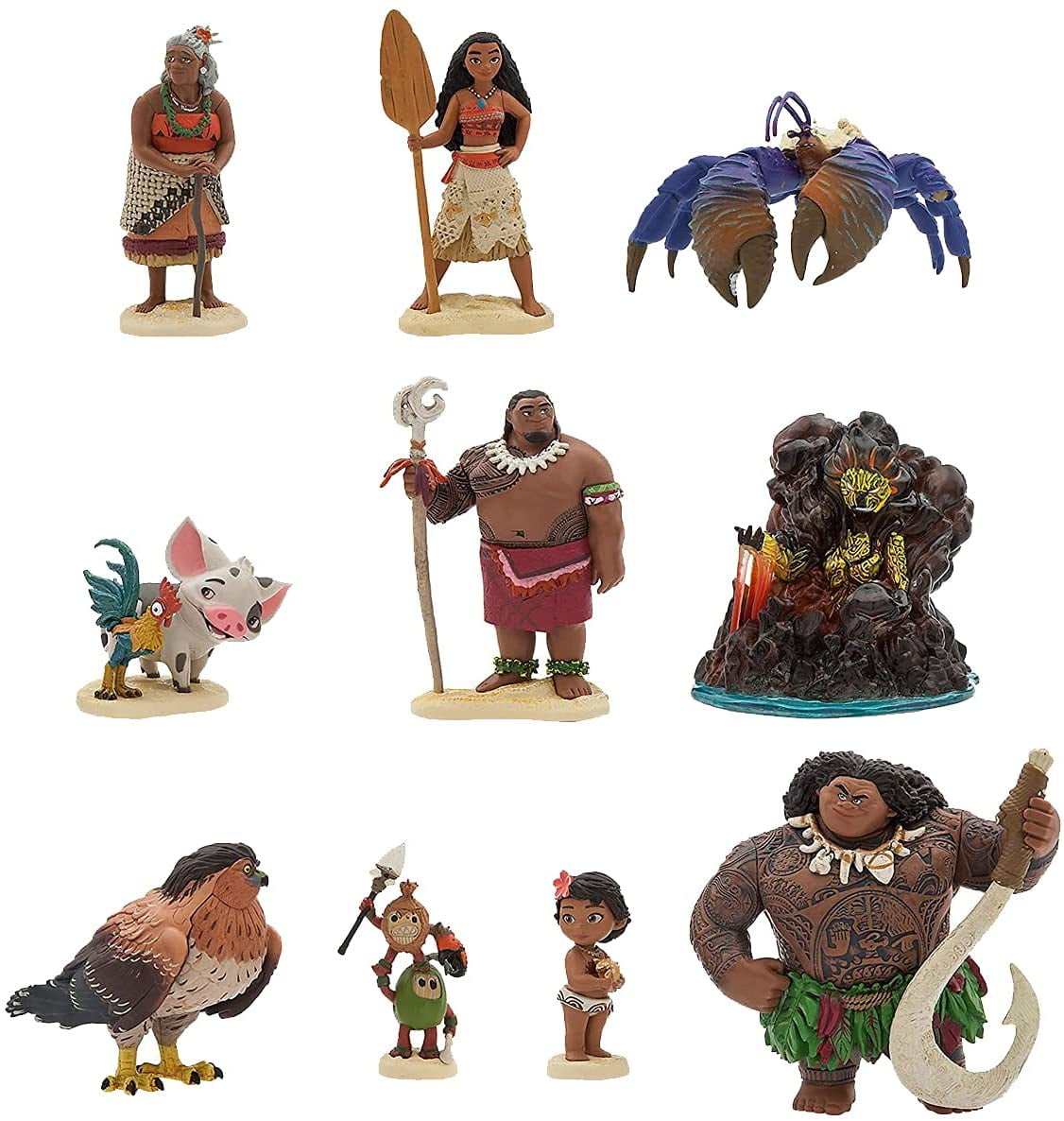 Disney Moana Movie Birthday Action Figure Set and Cake Toppers ...