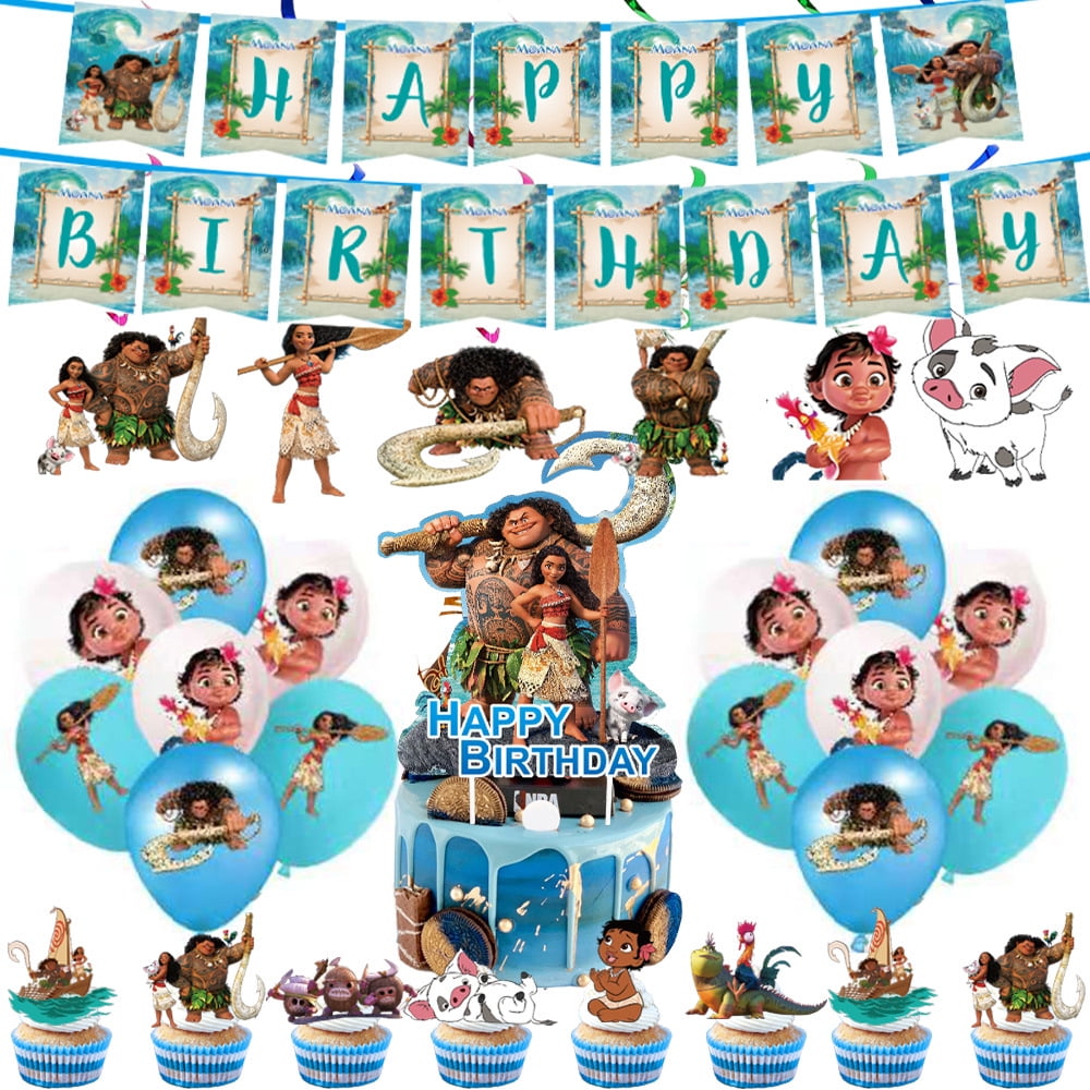 Moana Party Decorations, Birthday Supplies including Banners, Balloons ...