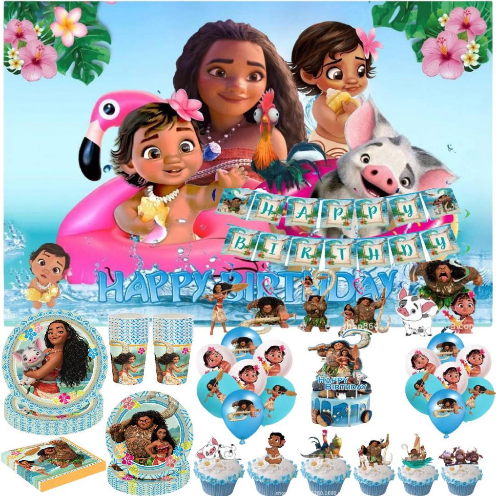 Moana Party Supplies, Moana 2 Birthday Decorations and Tableware Set ...