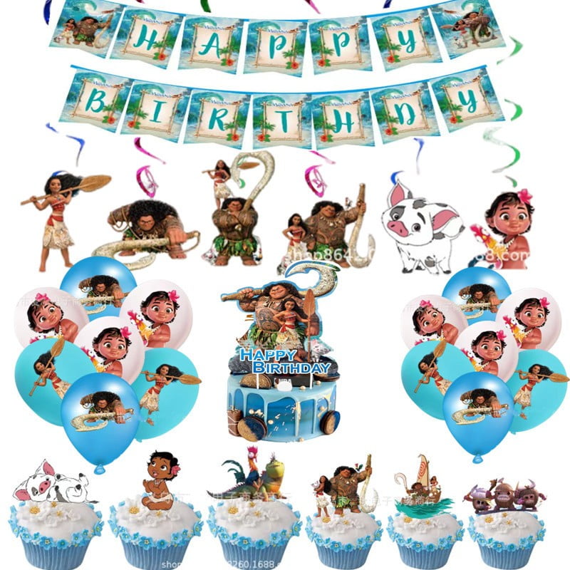 Moana Party Supplies, Moana Birthday Decorations Set - Moana Plates and ...