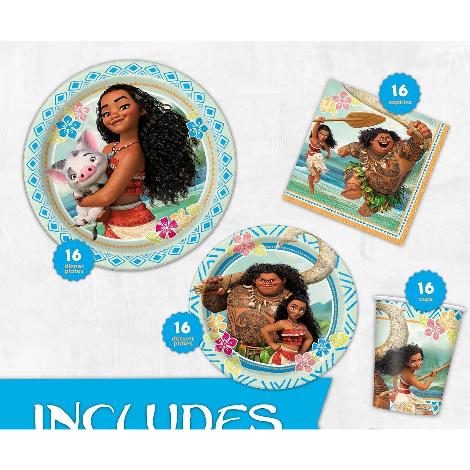 Moana Party Supplies, Moana Party Decorations and Tableware Set - Moana ...