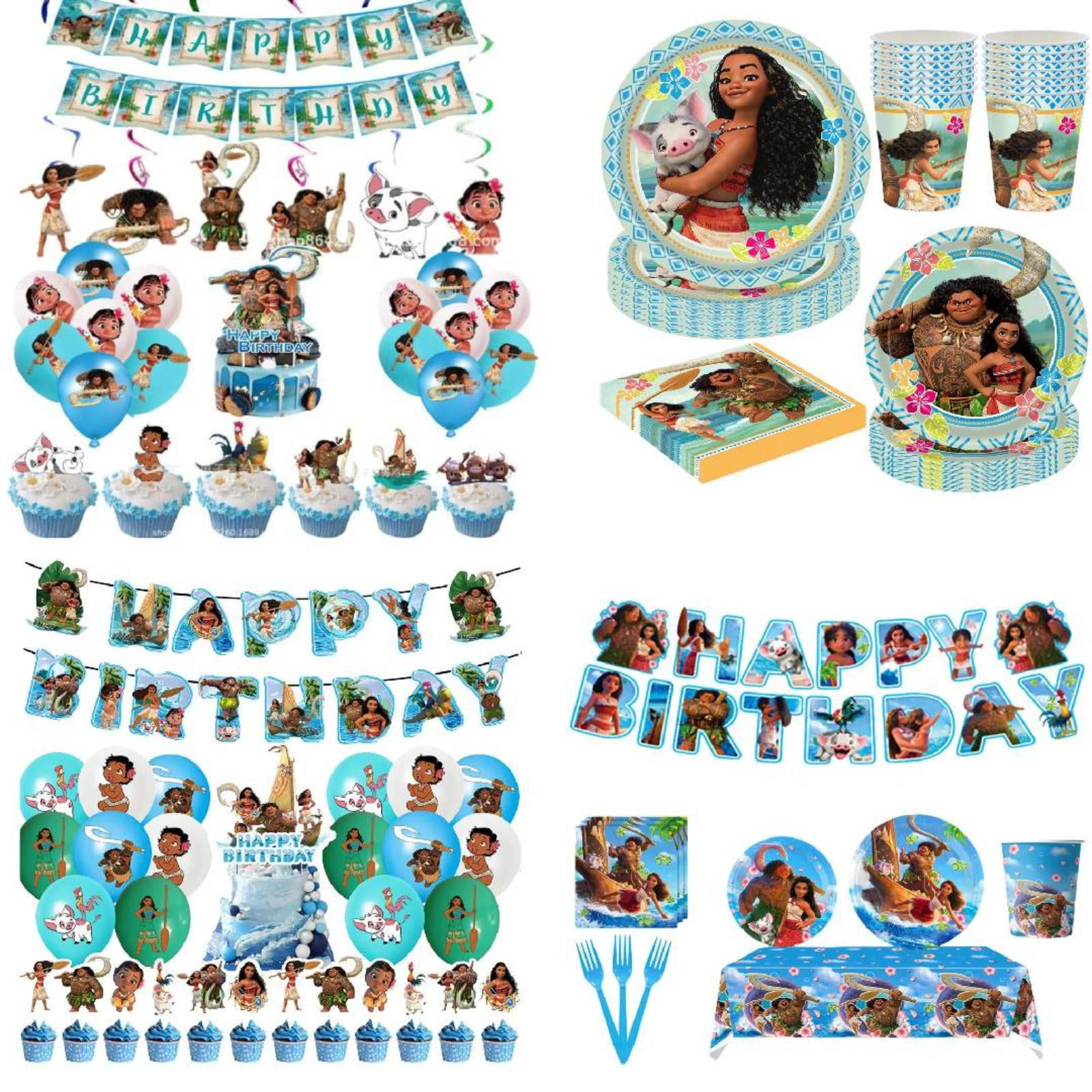 Moana Party Supplies, Moana Party Decorations and Tableware Set - 10 7 ...