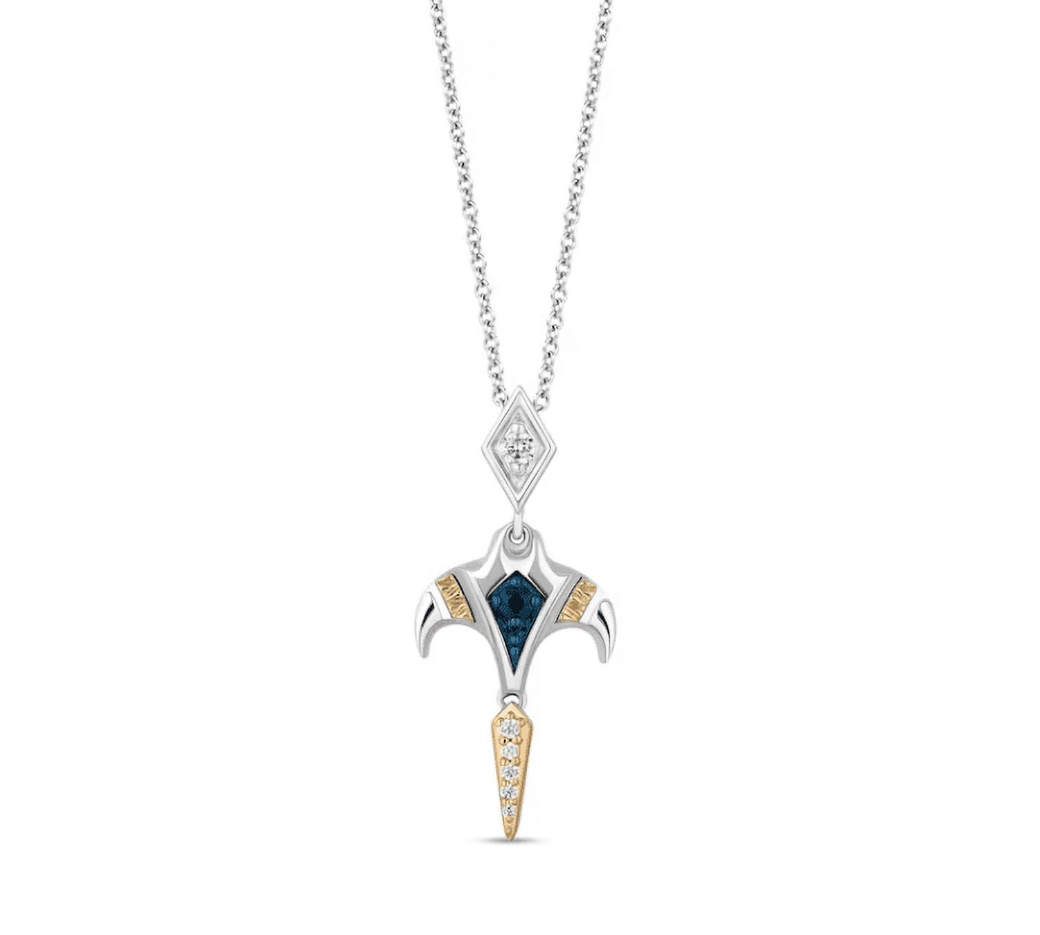 Moana Pendant Blue and White Sapphire Manta Ray Pendant in 925 Sterling ...