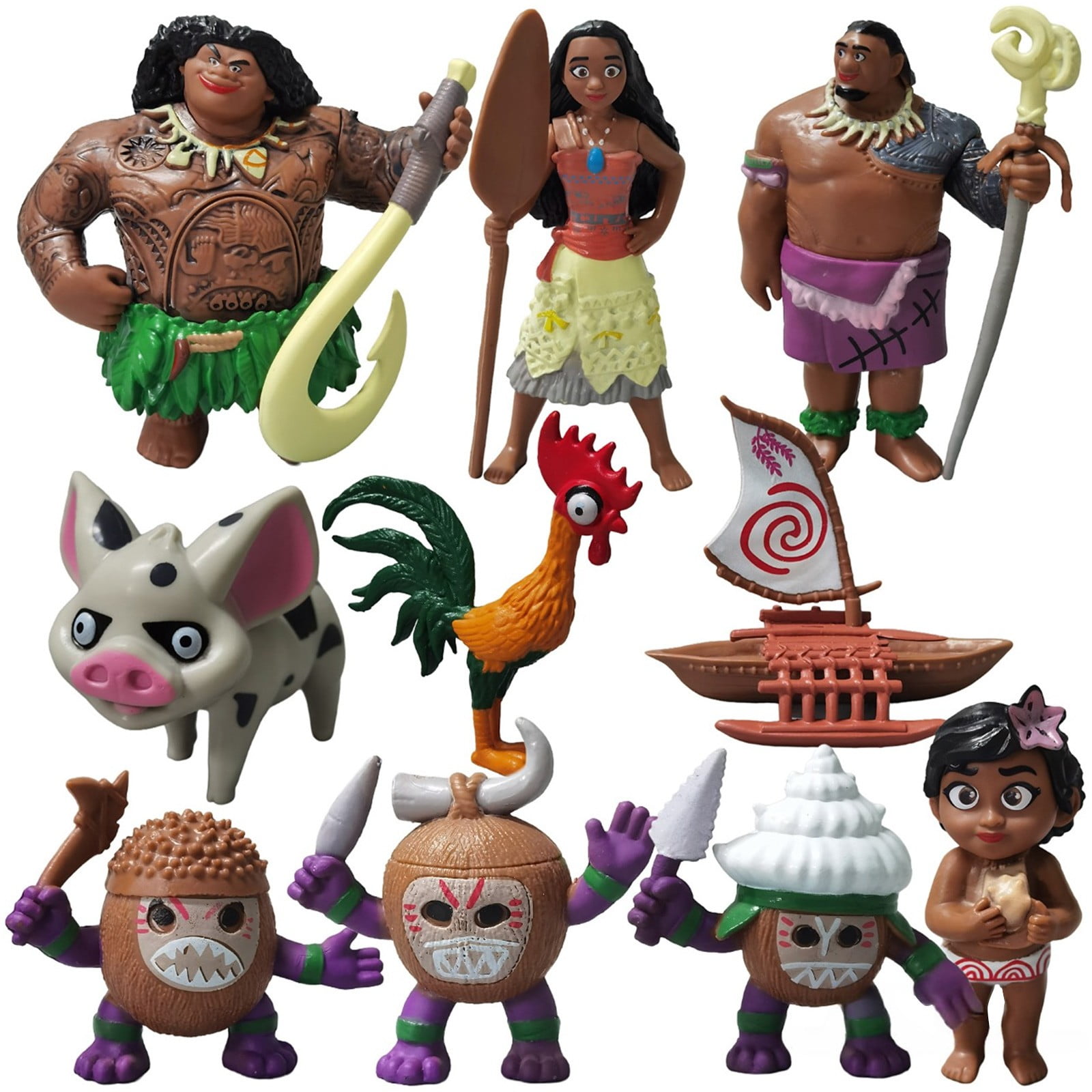 Moana Plush Doll Toys for Girls Birthday Gifts Hot 4-Style PVC ...