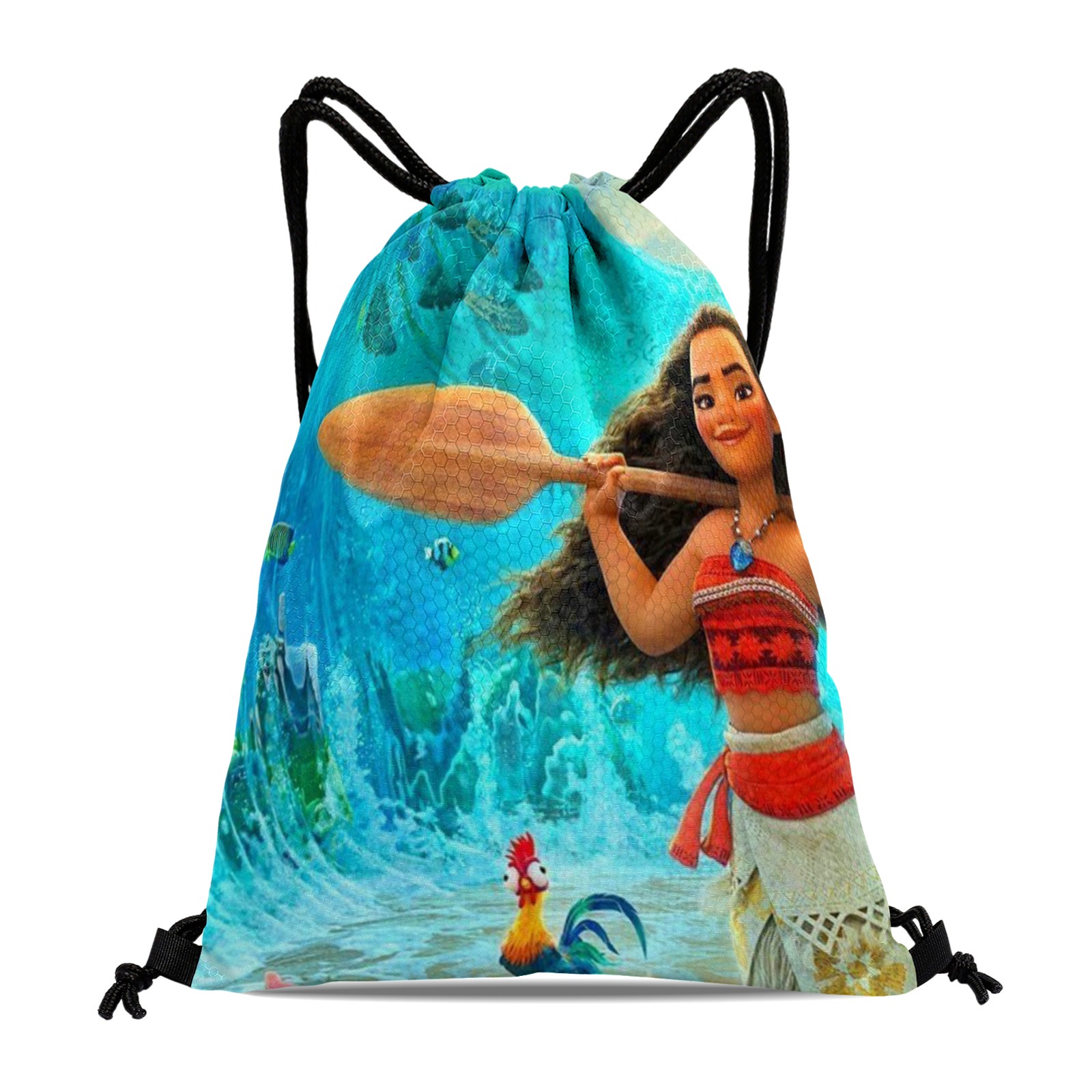 Moana Princess Gym Drawstring Backpack:Waterproof design, ideal for ...