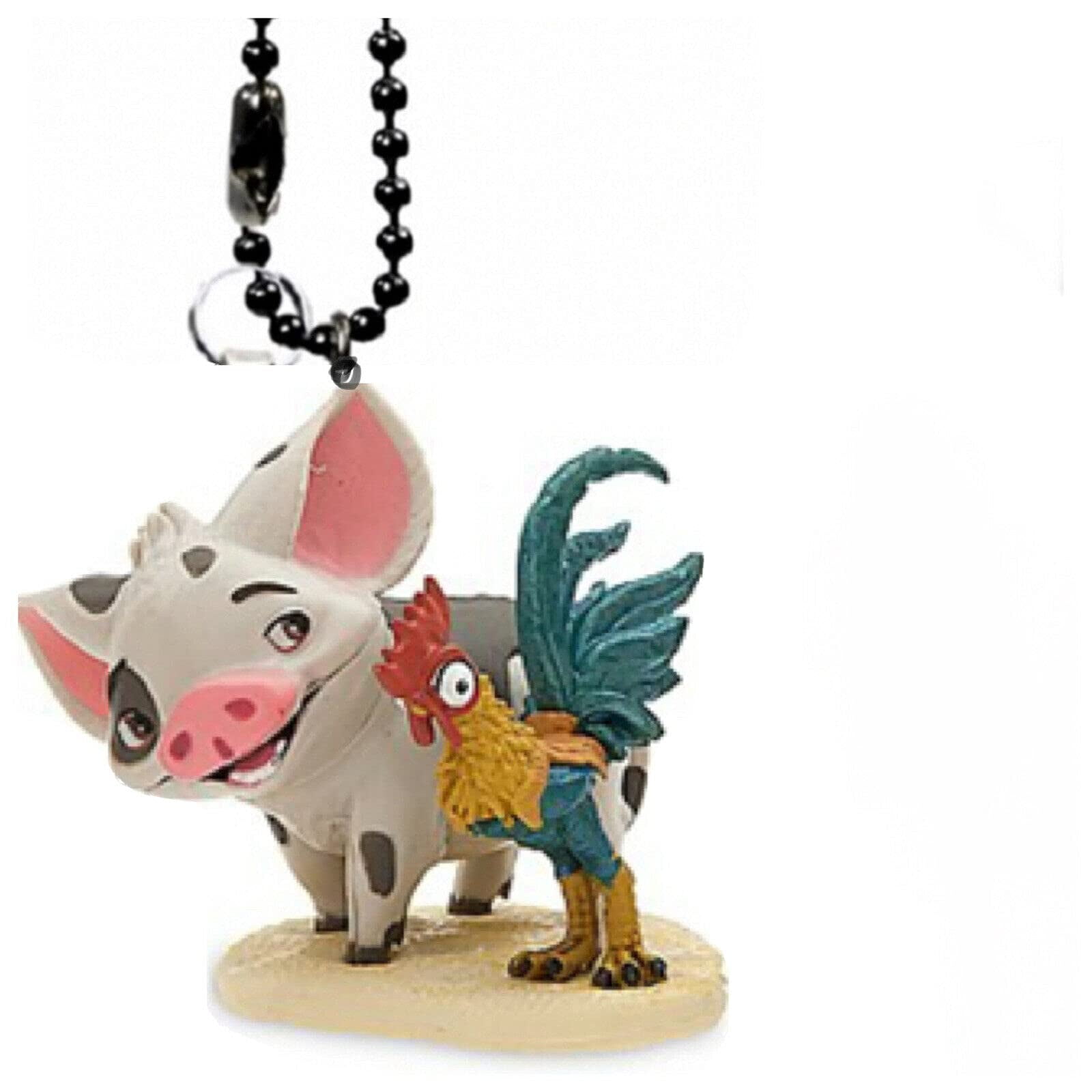 Moana Pua & Heihei Pet Pig & Rooster Keychain Key Chain Dangler PVC 2.5 ...