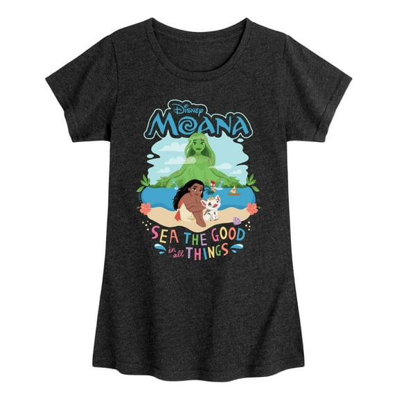 Moana - Sea The Good In All - Youth Girls Fitted Short Sleeve T-Shirt ...