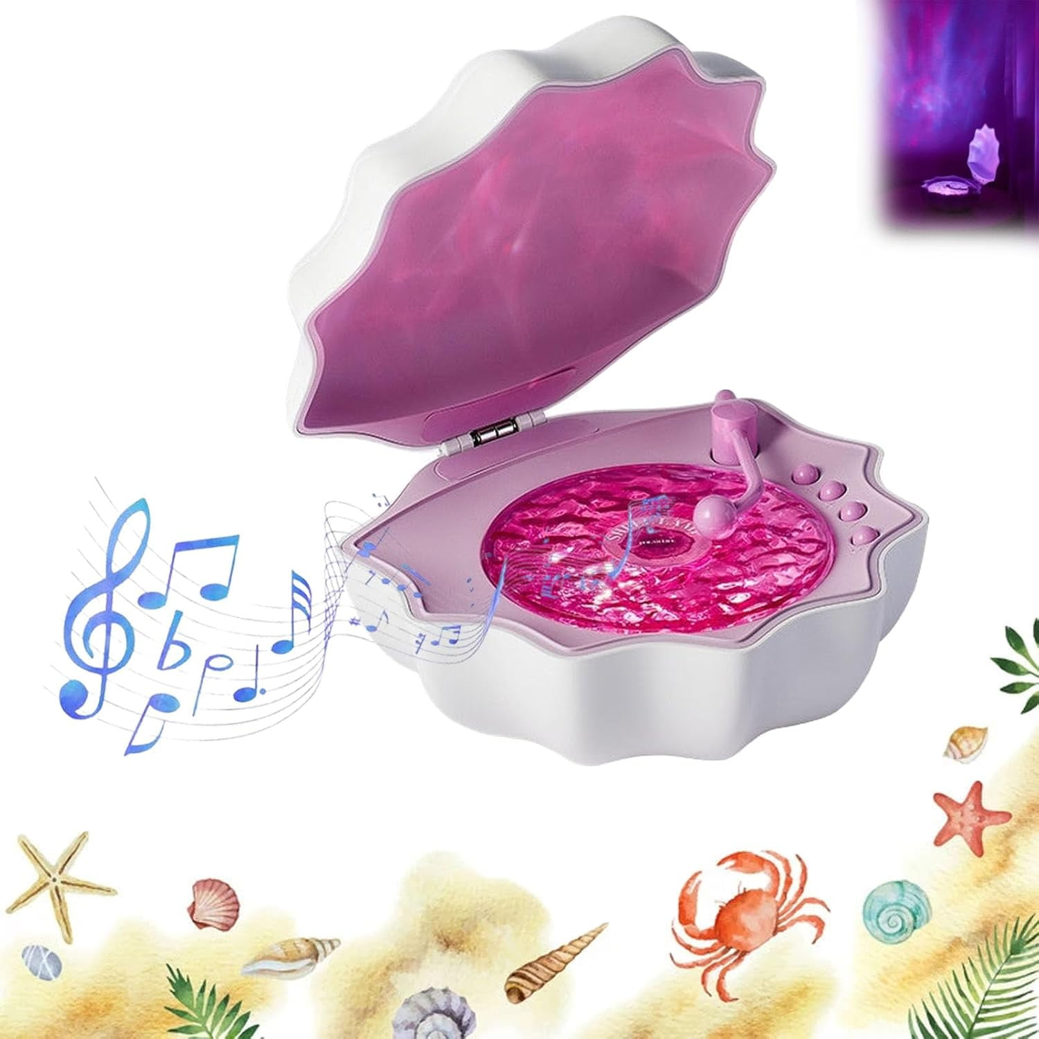 Moana Shell Speaker, Moana Light up Bluetooth Shell Speaker, Light up ...