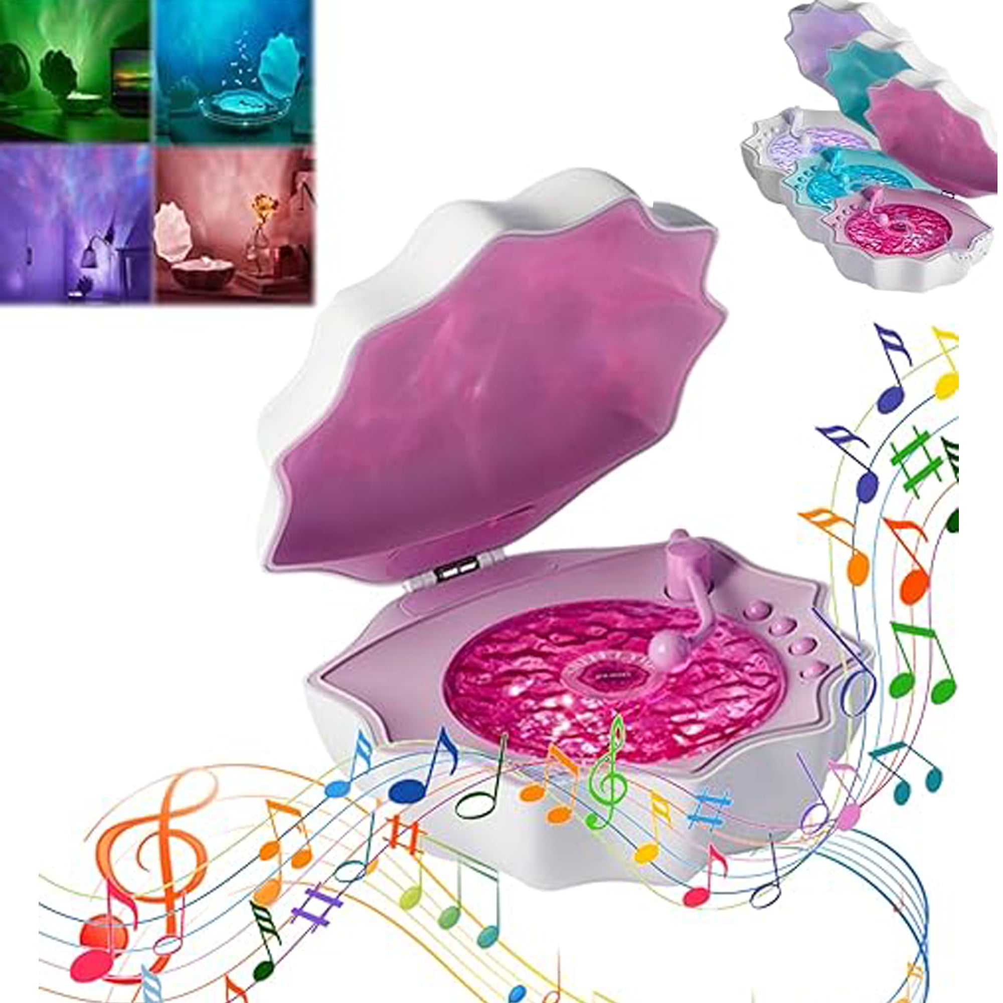 Moana Shell Speaker, , Moana Light up Shell Speaker Waterproof, Waves ...