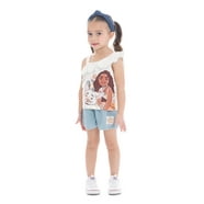 Disney Moana Floral Peplum T-Shirt and Bike Shorts Outfit Set Toddler ...