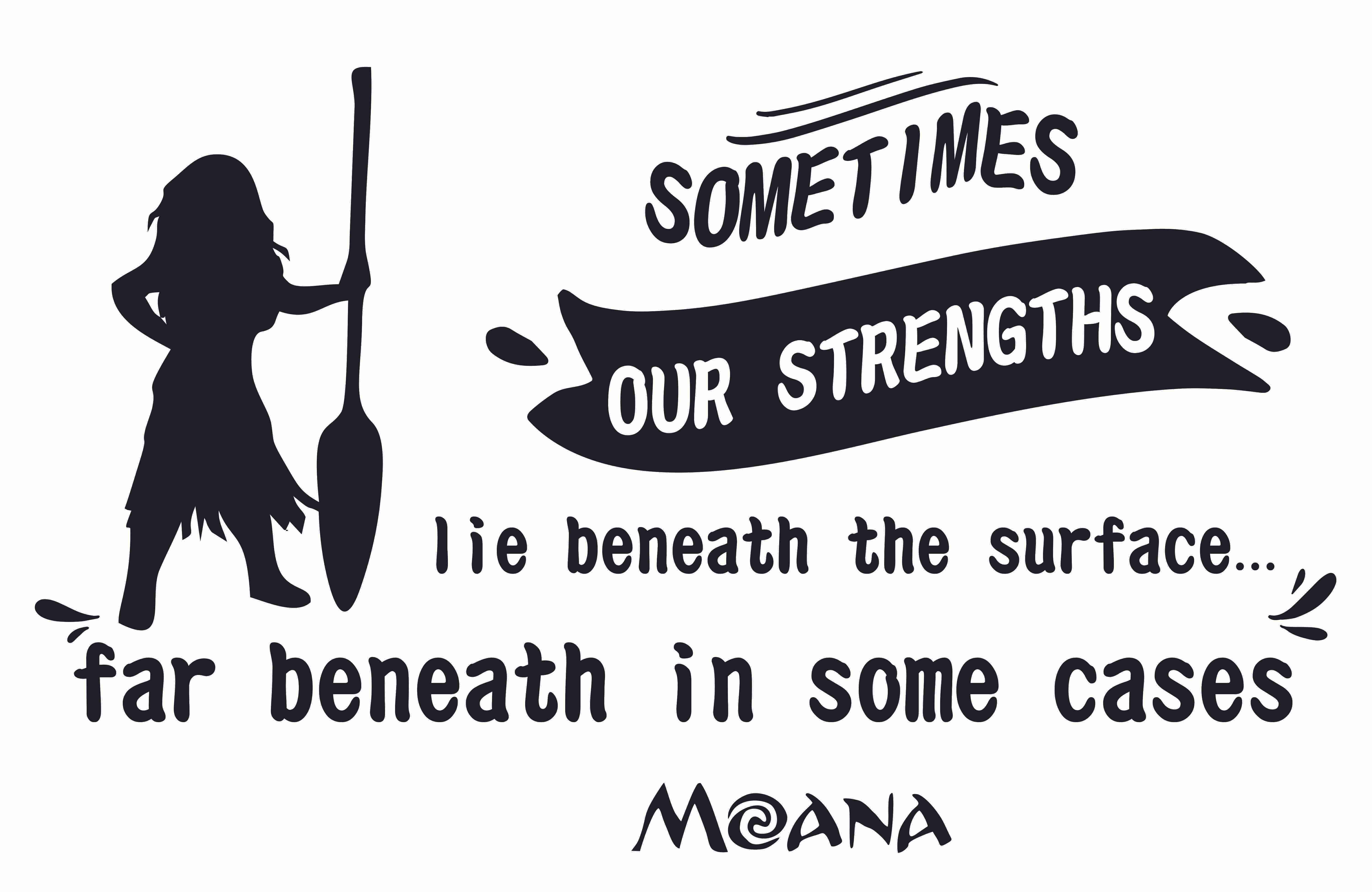 Moana With A Paddle Wall Art Decal | Stick And Peel DIY Polynesian Girl ...