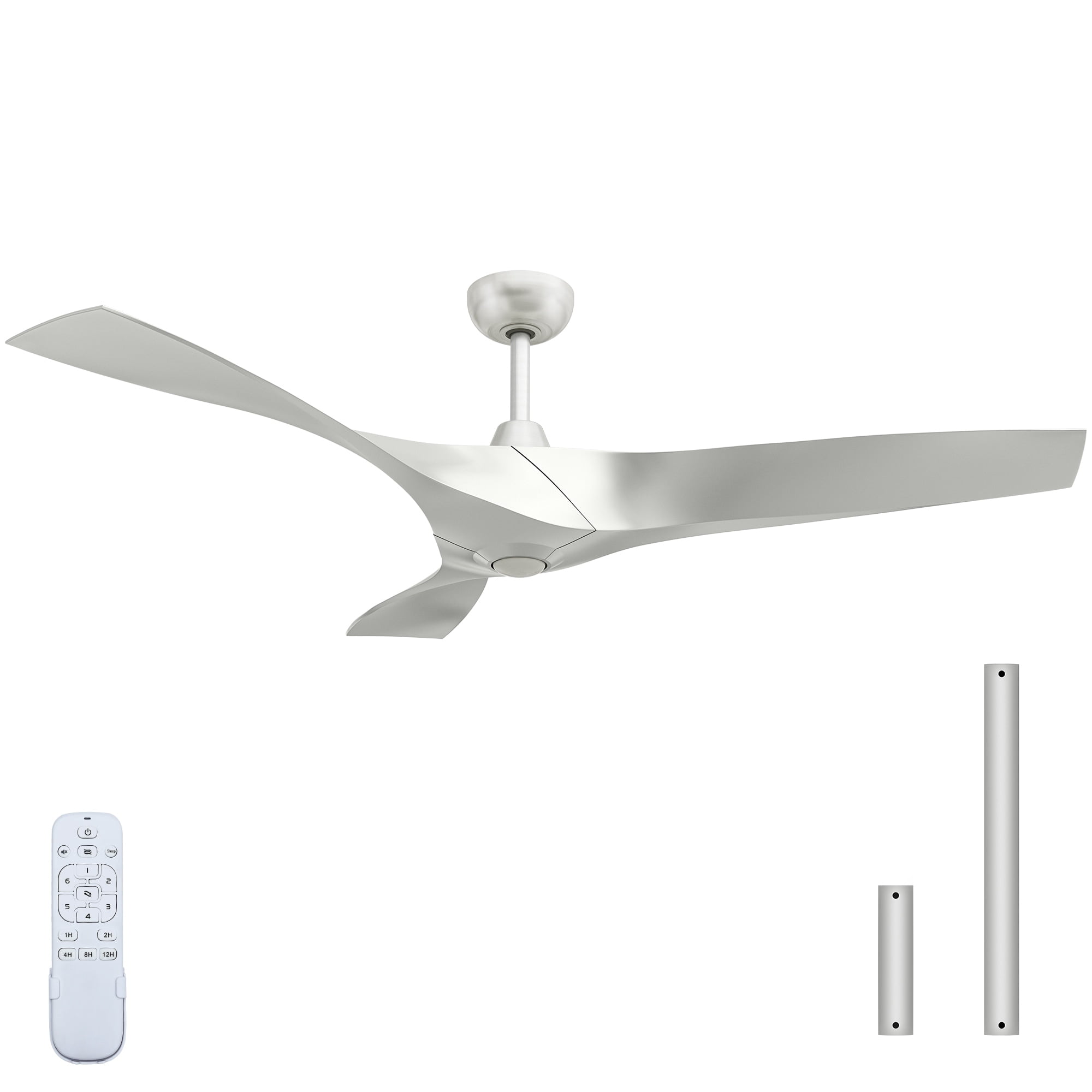 Moasis 52" 3-Blade Smart Ceiling Fan 52" - Silver - Walmart.com