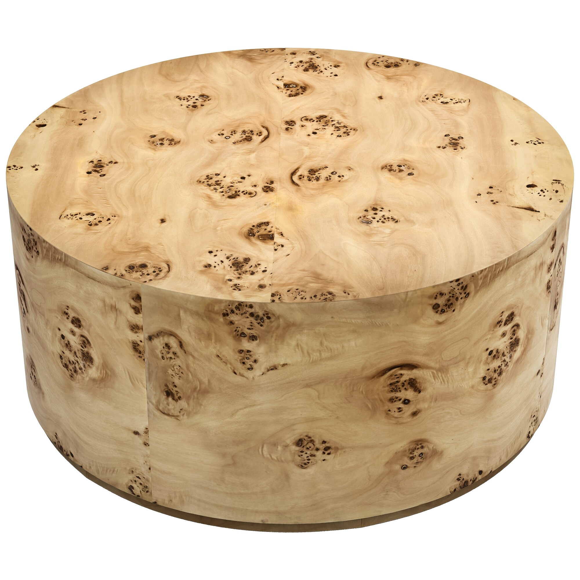 Moasis Modern Round Tree Burls Wood Coffee Table Round - Wood - Walmart.com