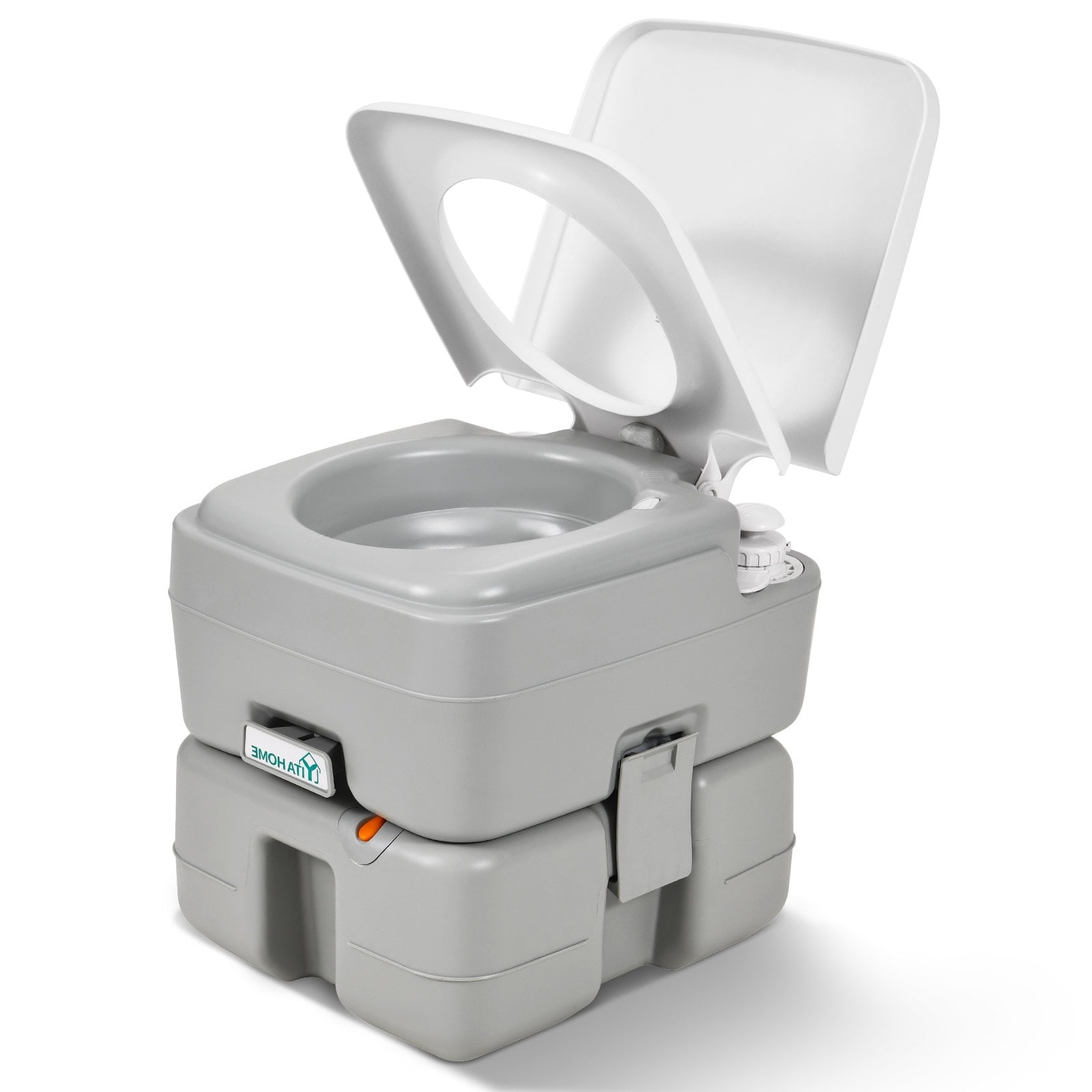 Moasis Portable Toilet 5.3/3.9 Gal Travel RV Potty T-Type Water Outlets ...