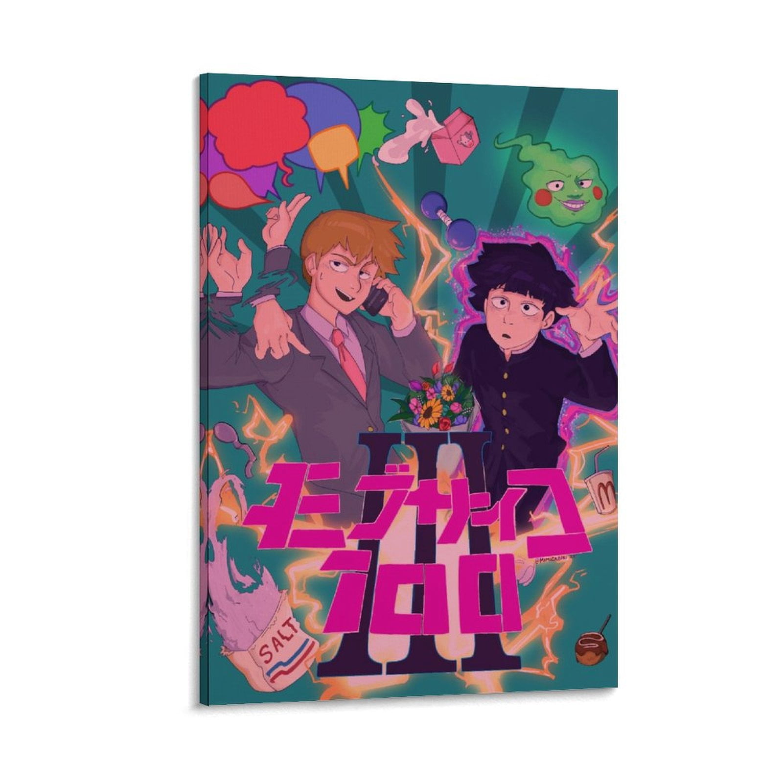 Mob Psycho 100 Anime Poster (11) Artworks Canvas Poster Room Aesthetic ...