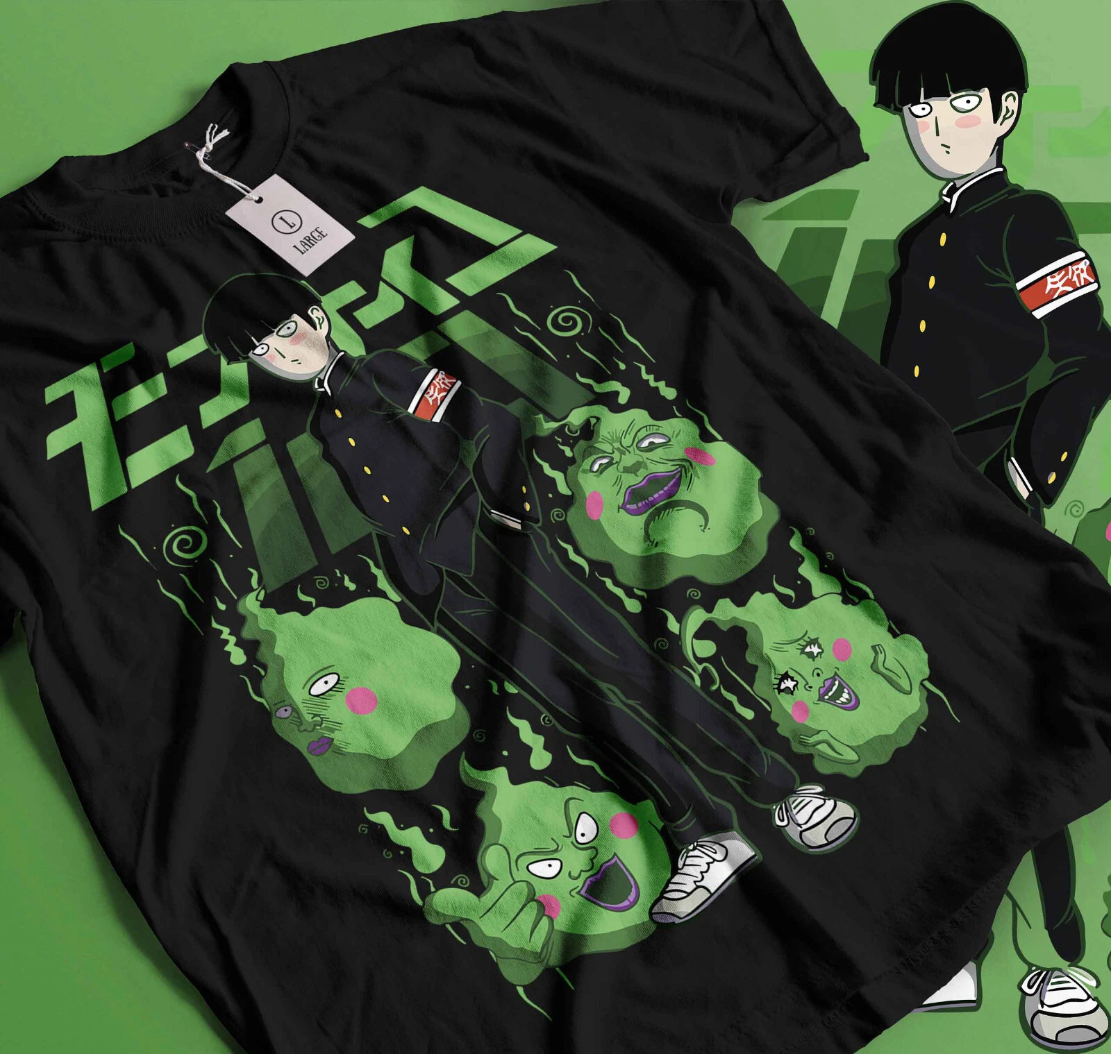 Mob Psycho 100 Cast T-Shirt Anime Manga Mob Psycho Dimple T-Shirt Tee ...
