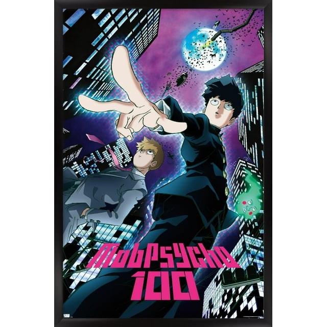 Mob Psycho 100 - City Wall Poster, 22.375" x 34", Framed - Walmart.com