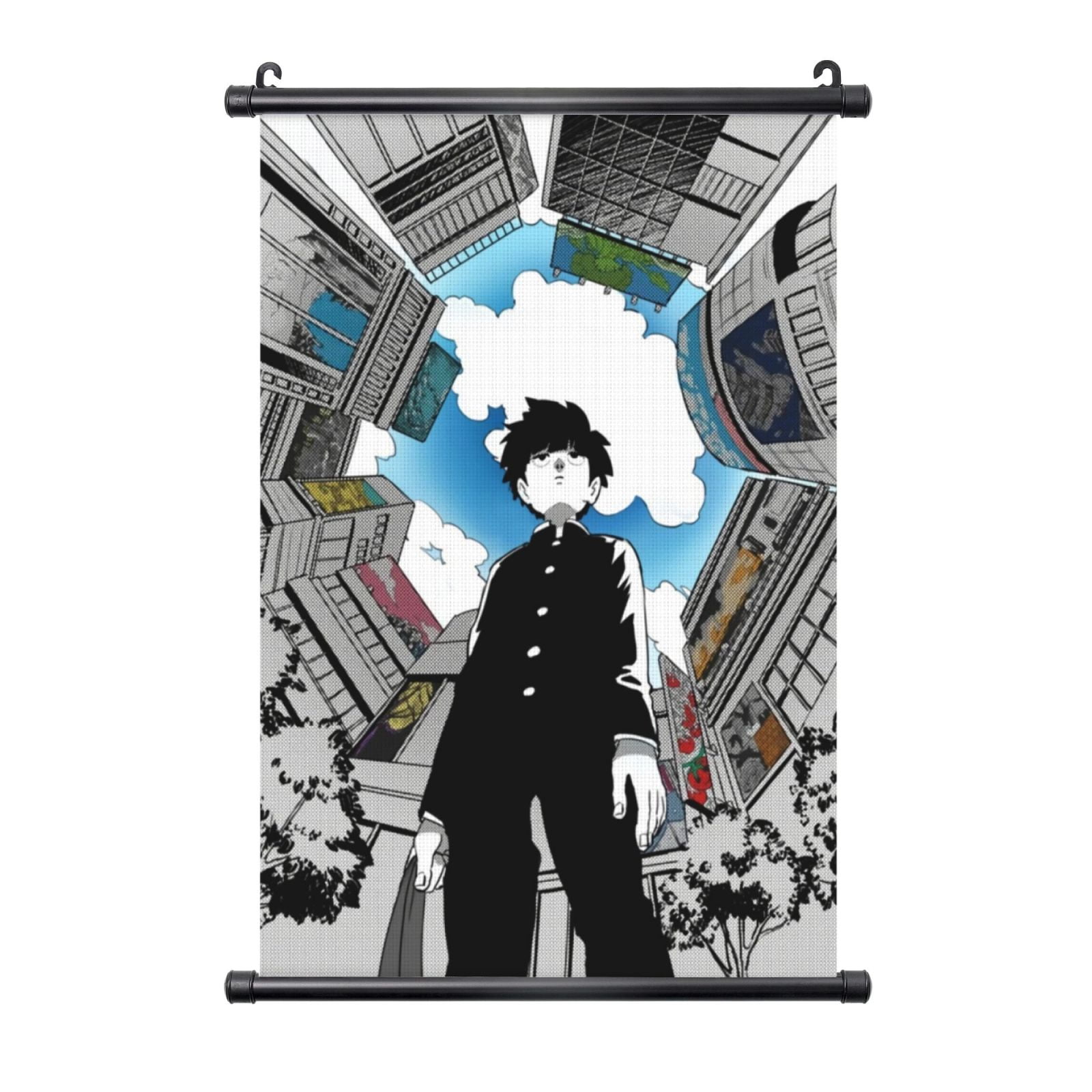 Mob Psycho 100 Poster Aesthetic Canvas PVC Shaft Wall Art Hanging ...