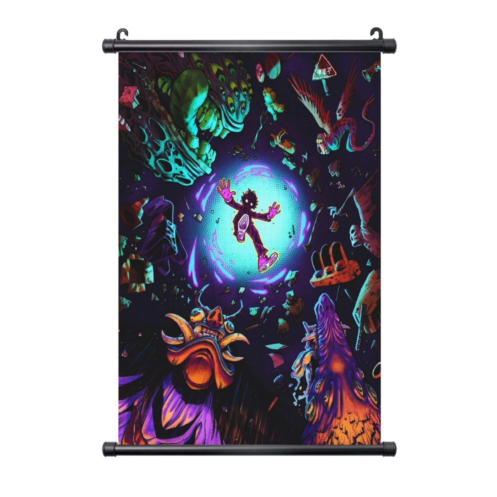 Mob Psycho 100 Poster Aesthetic Canvas PVC Shaft Wall Art Hanging ...