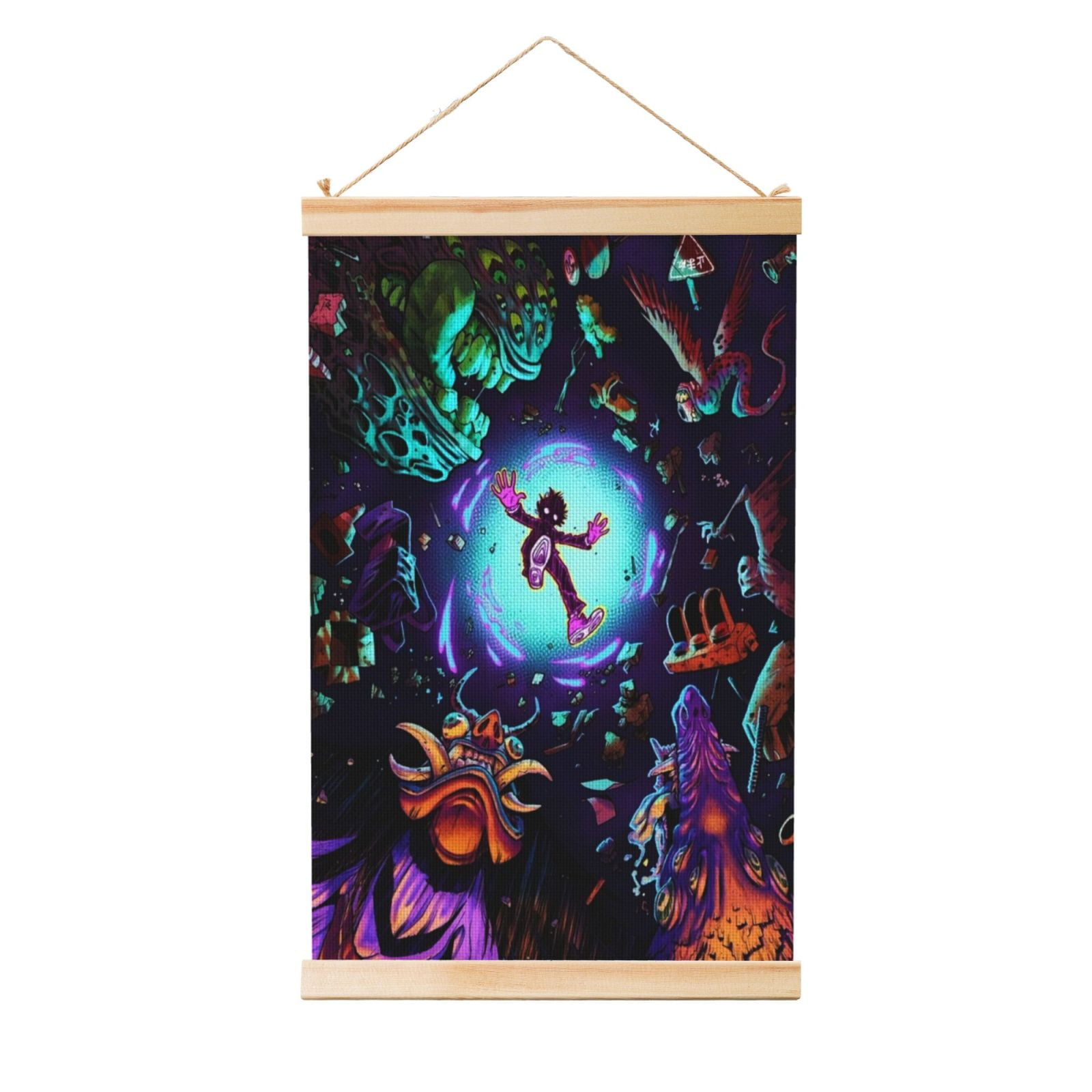 Mob Psycho 100 Poster Aesthetic Canvas Wooden Shaft Wall Art Hanging ...