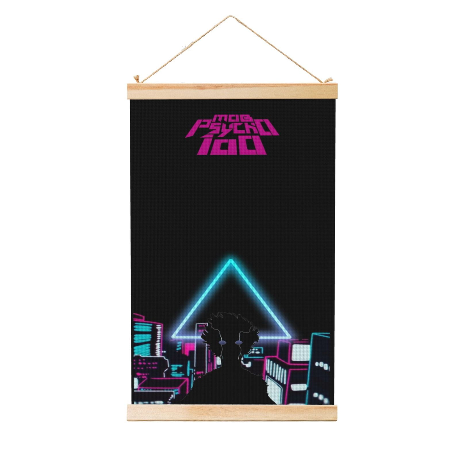 Mob Psycho 100 Poster Aesthetic Canvas Wooden Shaft Wall Art Hanging ...
