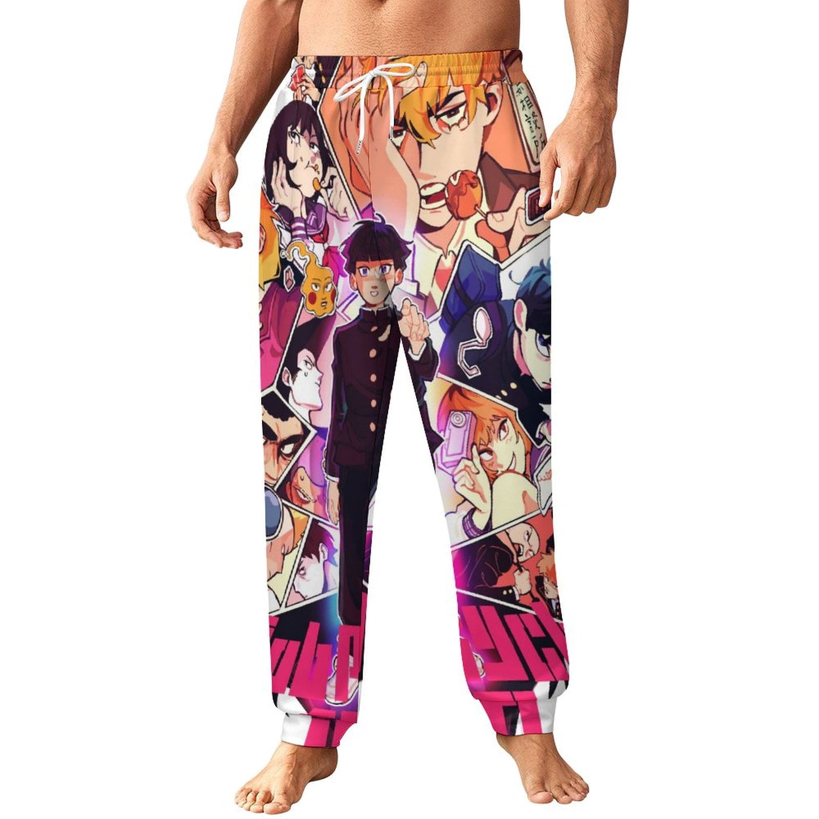 Mob Psycho 100 Sweatpants for Men Women, Funny Print Drawstring Jogger ...