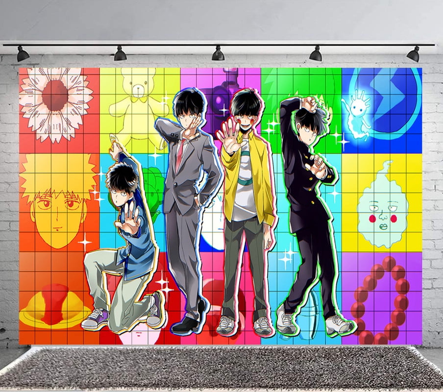Mob Psycho Backdrop Banner Party Supplies Poster Movie Theme Background ...