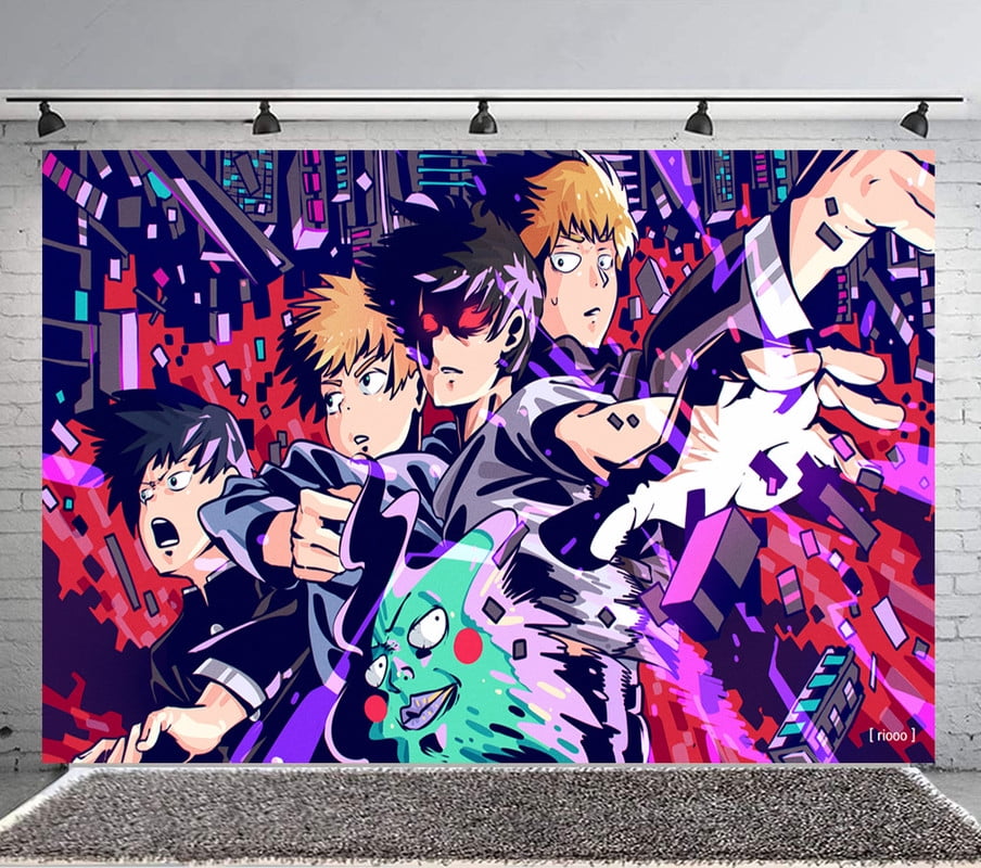 Mob Psycho Backdrop Banner Party Supplies Poster Movie Theme Background ...