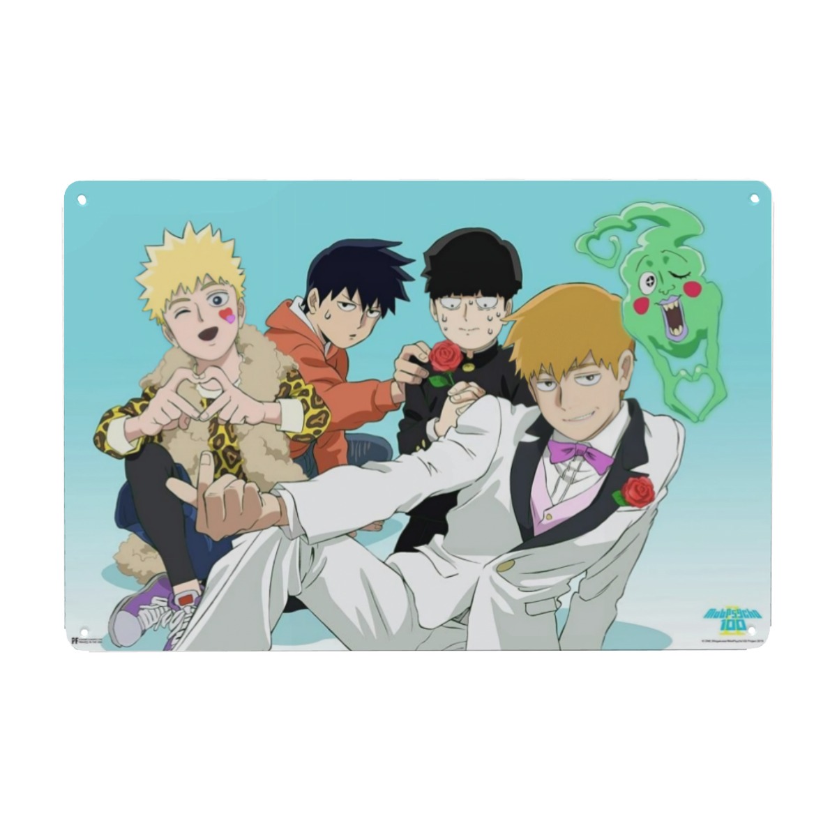 Mob Psycho watercolor suitable for fans of girls or boys, 1 metal tin ...