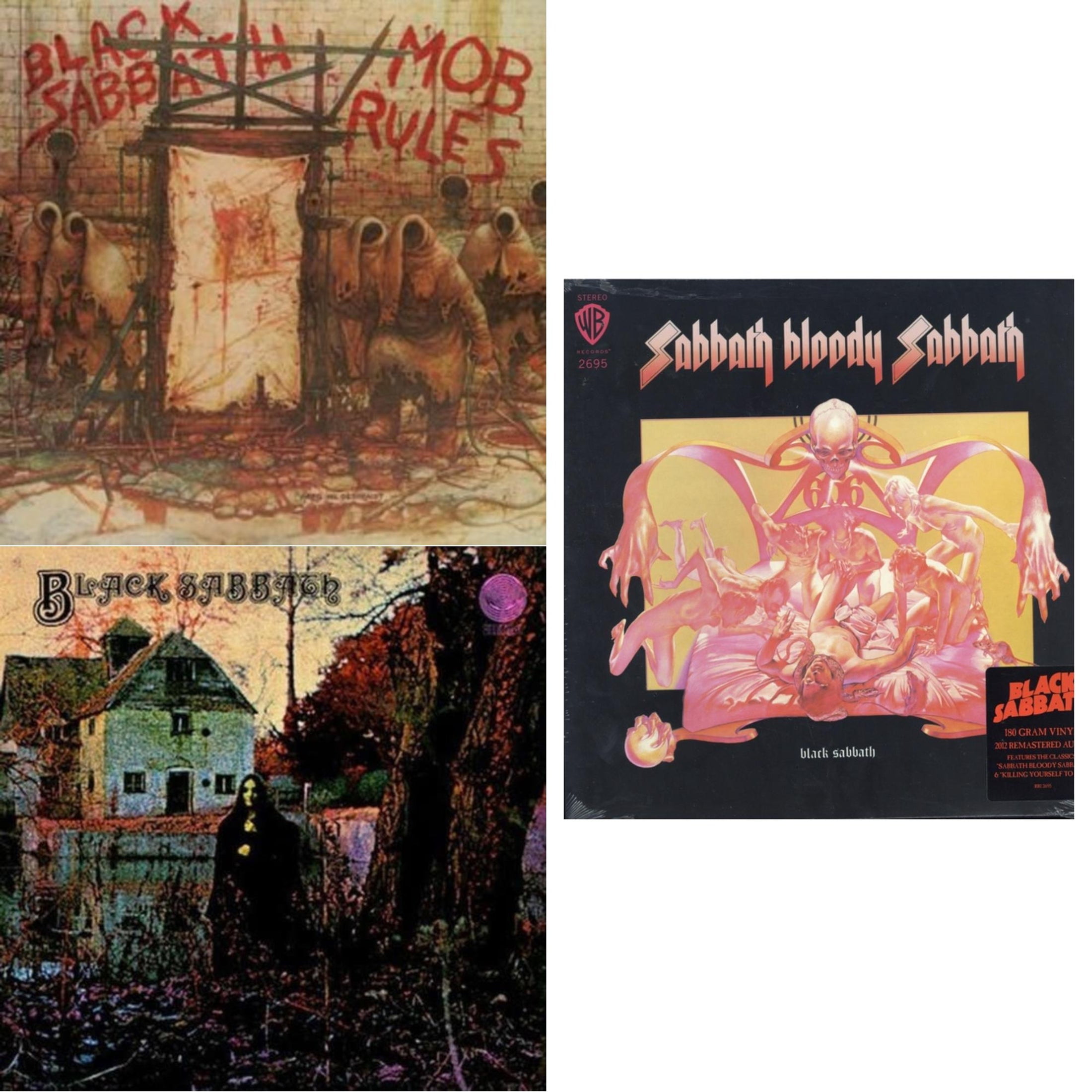 Mob Rules (Deluxe/2LP) & Black Sabbath (LP/CD) (180G) & Sabbath Bloody ...