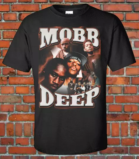 Mobb Deep 90s Style Bootleg Vintage Rap Hip Hop T shirt Queen Bridge ...