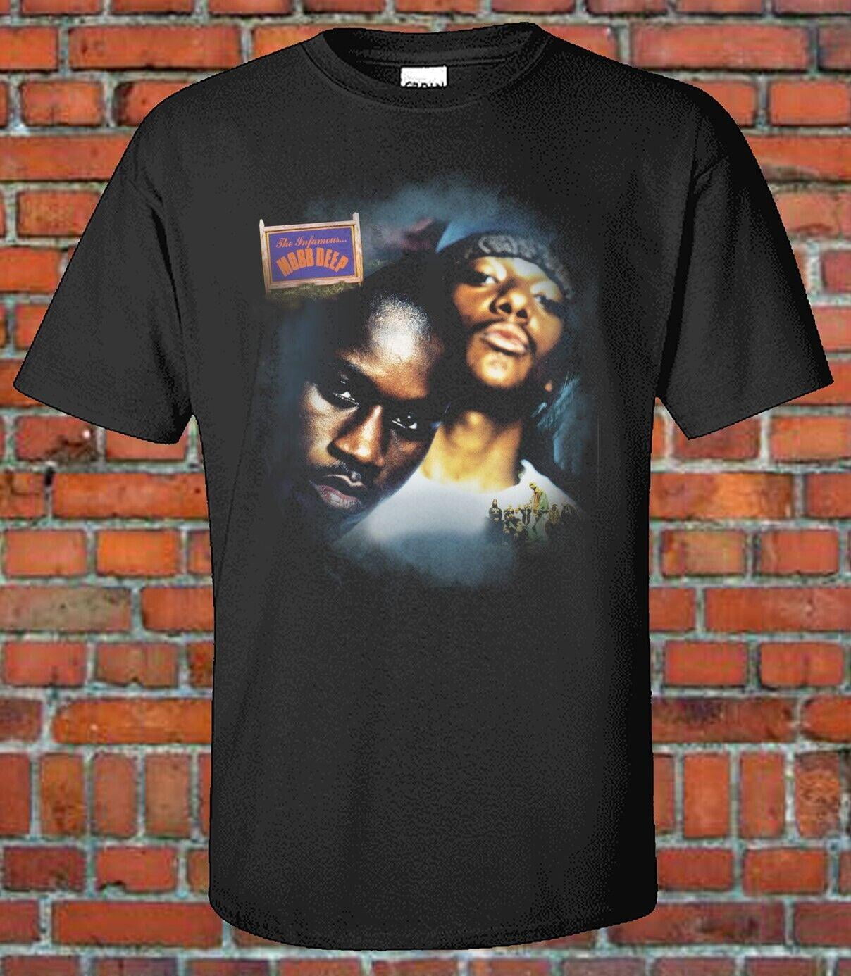 Mobb Deep -The Infamous Album Cover T-Shirt Classic Hip-Hop Albums Shirt, Size 4Xl, Tee White ...